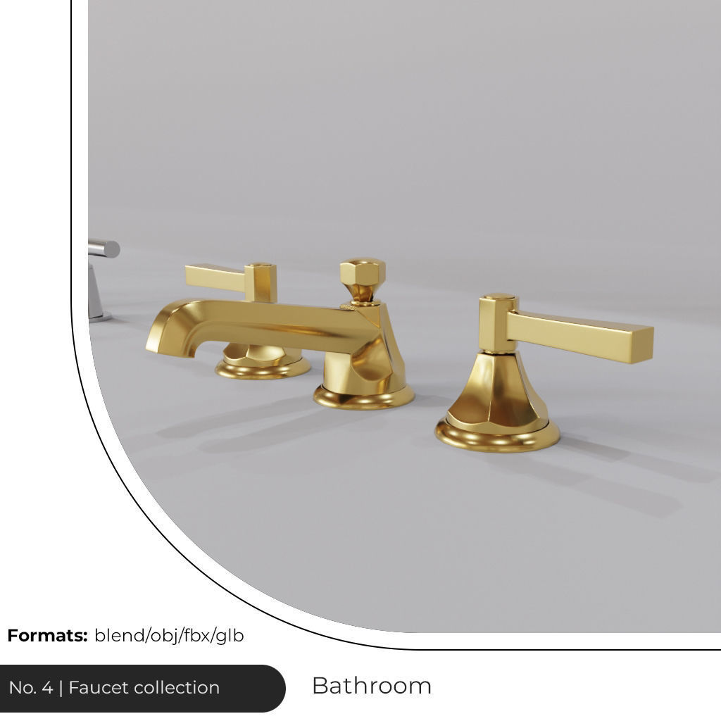 FAUCET collection suitable for modern bathroom design free VR / AR ...