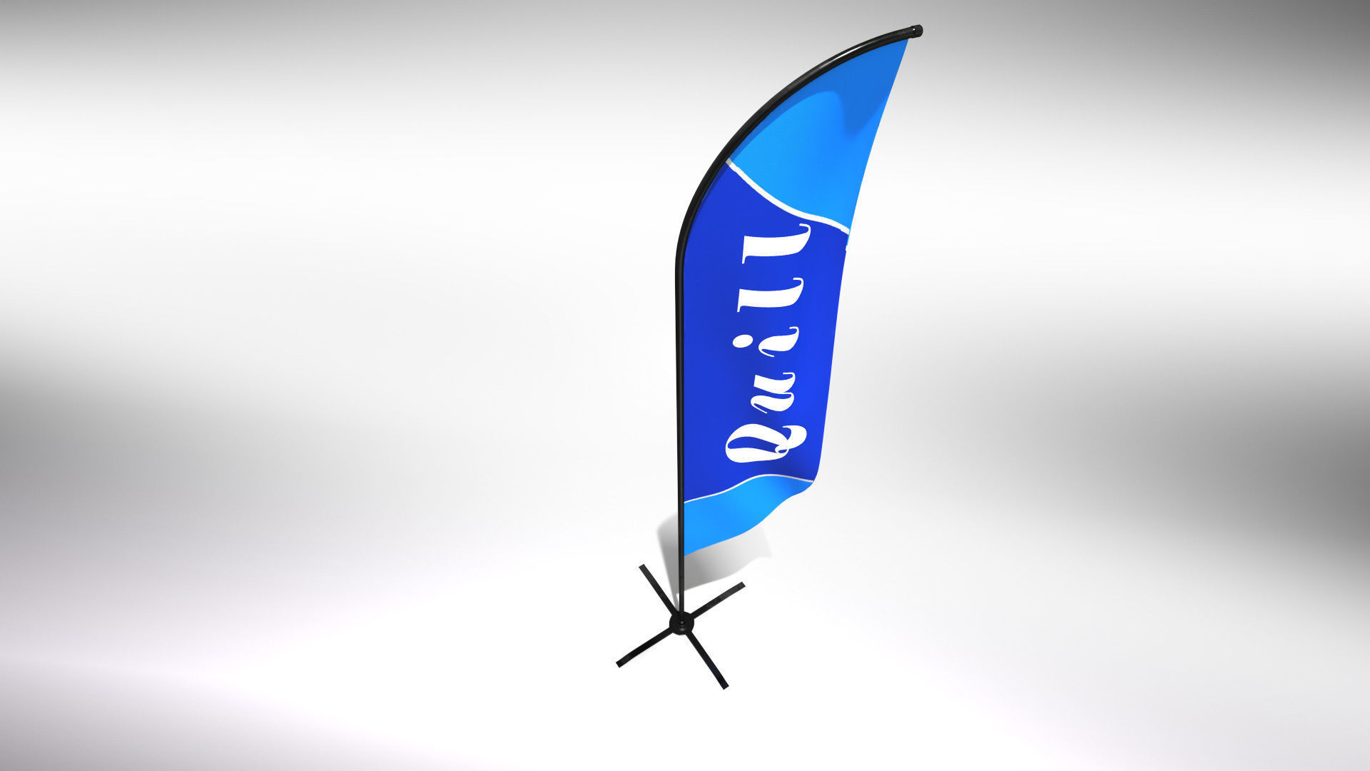 3D model Quill Flag - Animated Exhibition Flag VR / AR / low-poly ...