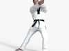 Realistic Karate Man 3D model rigged | CGTrader