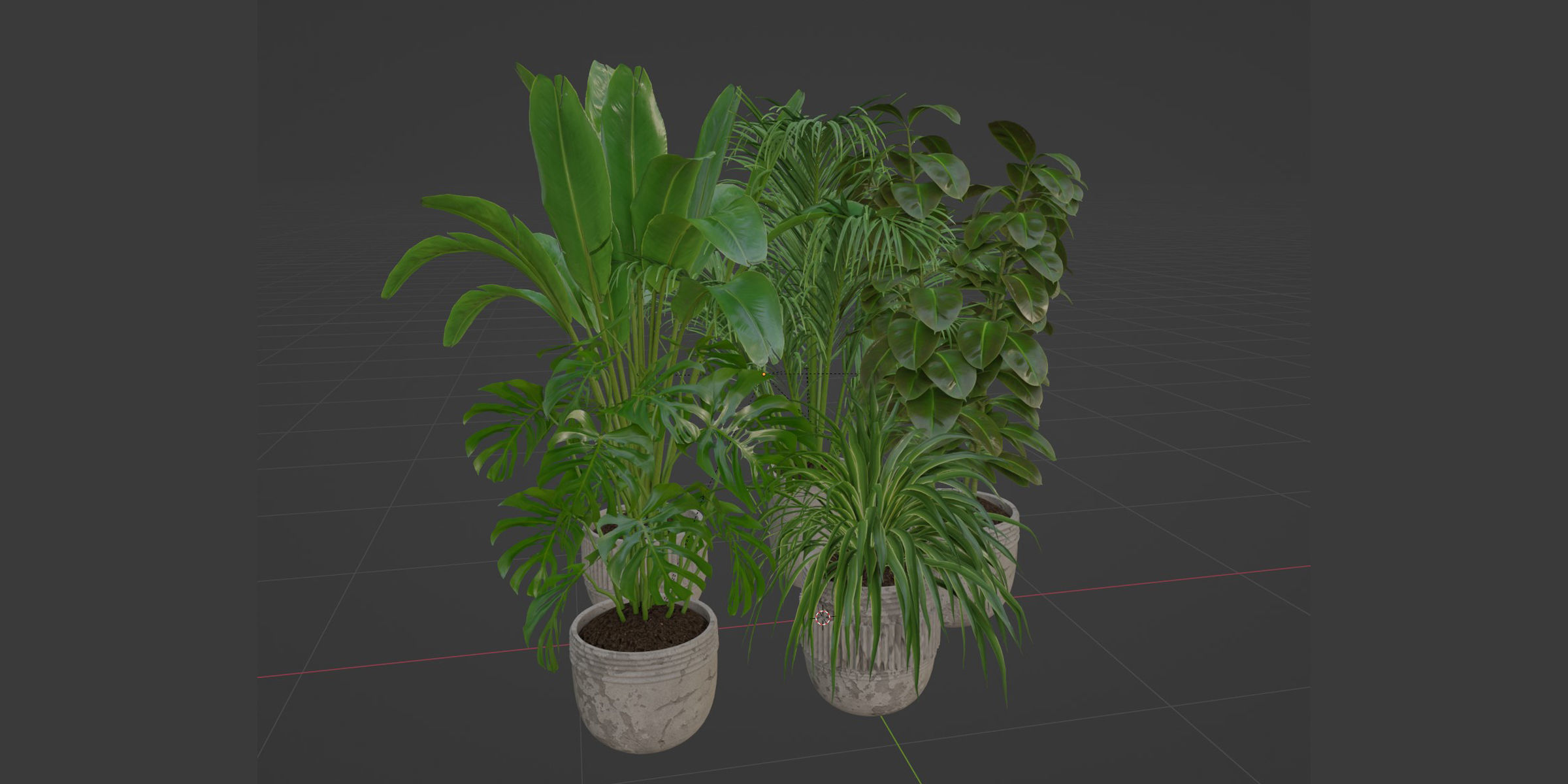 indoor plants collection vol 125-Blender 3D model | CGTrader