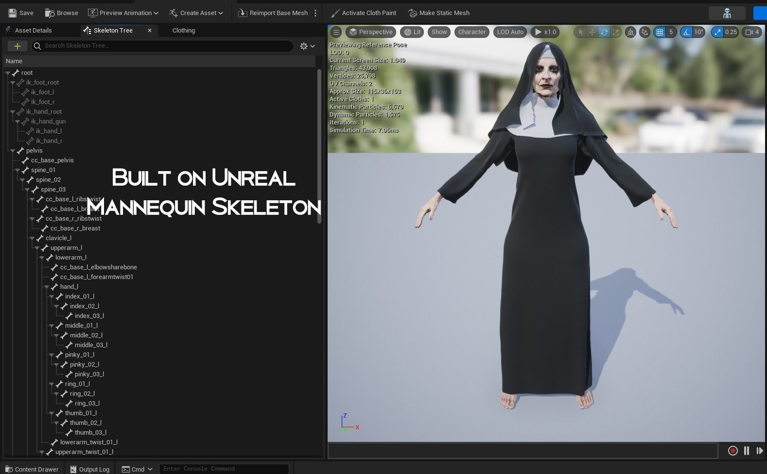 3D model Demonic Nun- Game Ready Horror Character VR / AR / low-poly ...