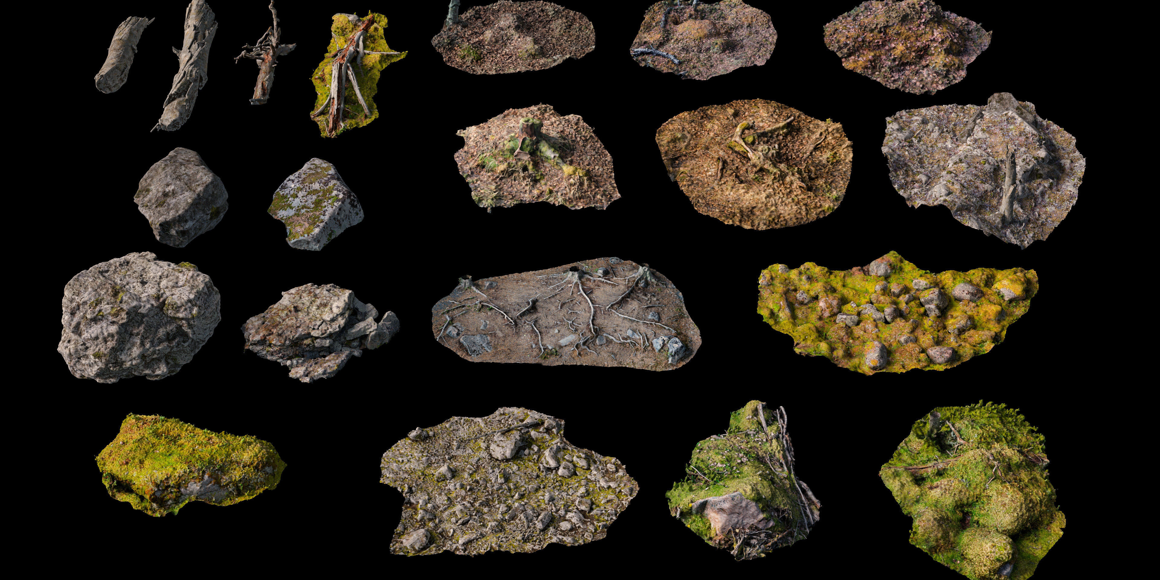 PBR Nature Photogrammetry Bundle - 16K Textures 3D model | CGTrader