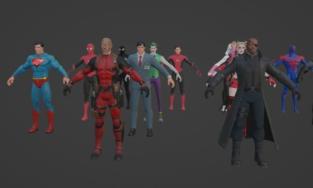 3D model Super Hero Package Fortnite Skins VR / AR / low-poly | CGTrader