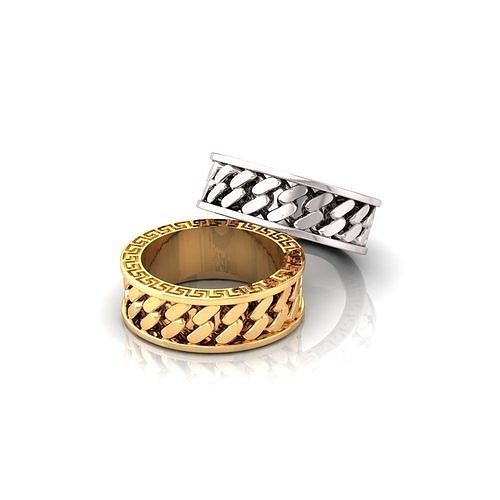 Cuban Link Ring stl 3D model 3D printable | CGTrader