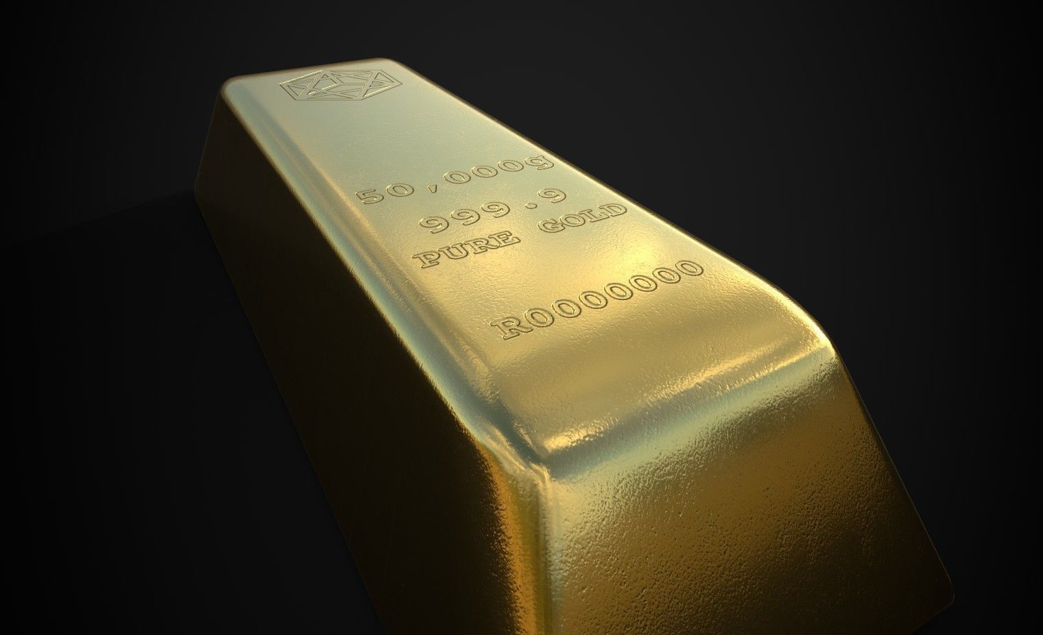 3D model Gold Brick 50 000g VR / AR / low-poly | CGTrader