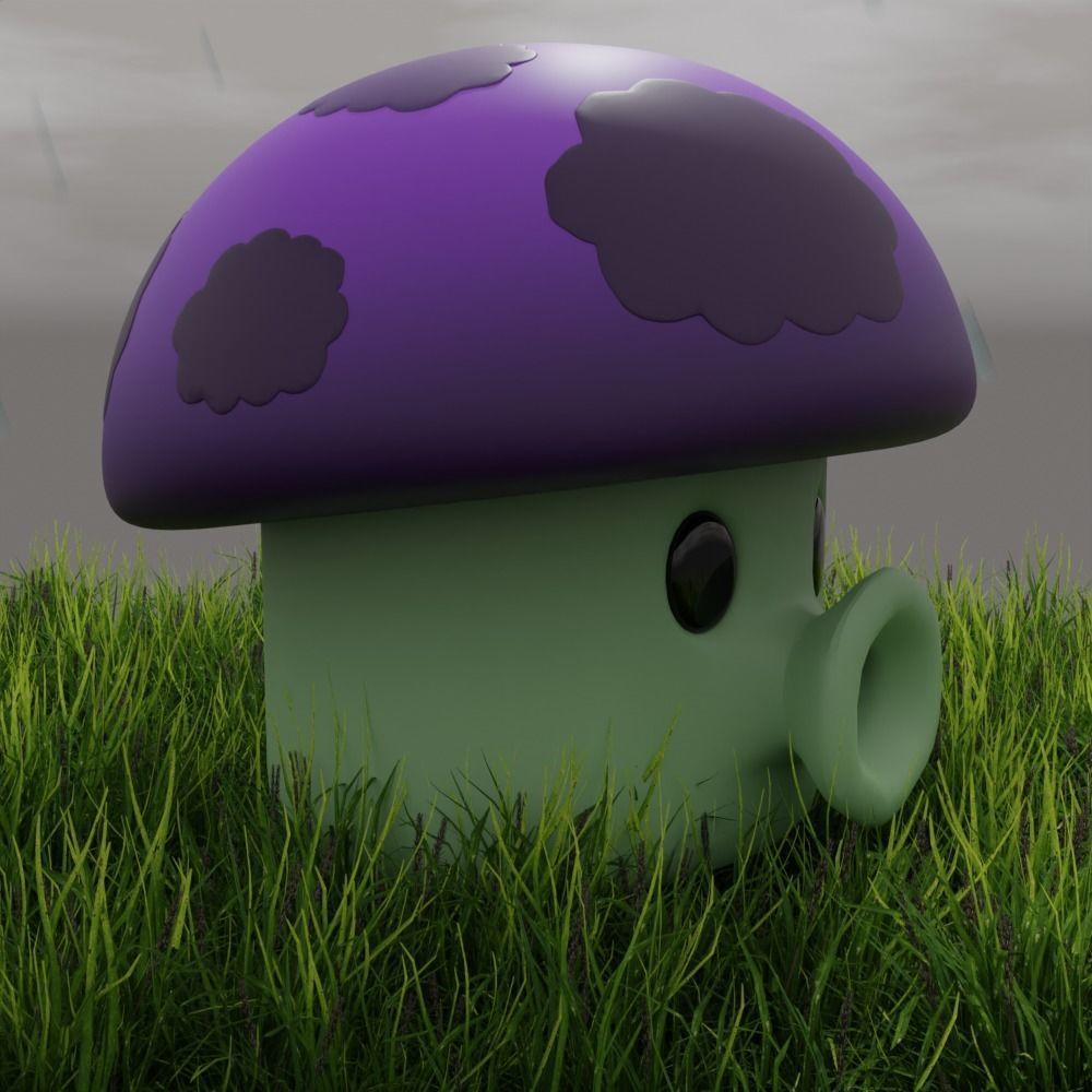 Plants vs Zombies Puff-Shroom plant 3D model | CGTrader