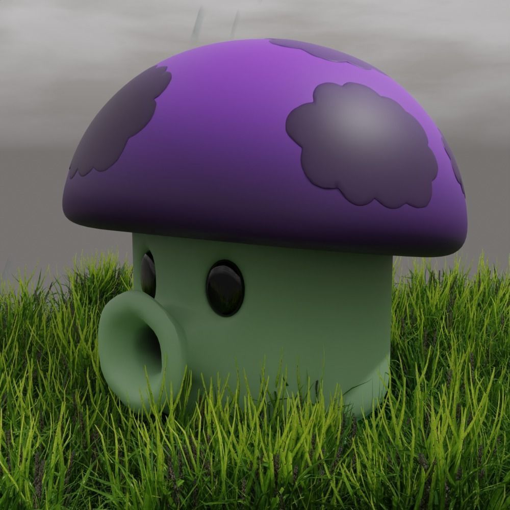 Plants vs Zombies Puff-Shroom plant 3D model | CGTrader