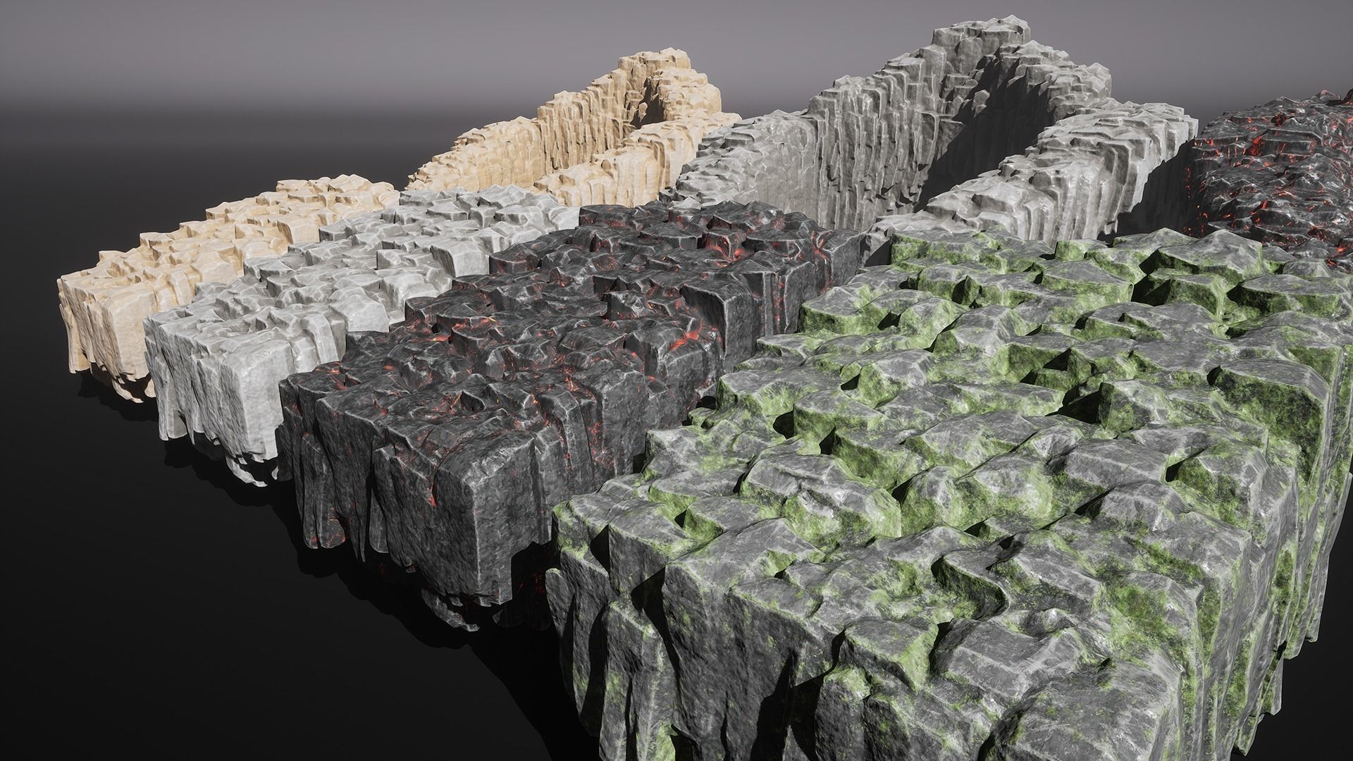 3D model Modular Mega Rock Pack - Granite VR / AR / low-poly | CGTrader
