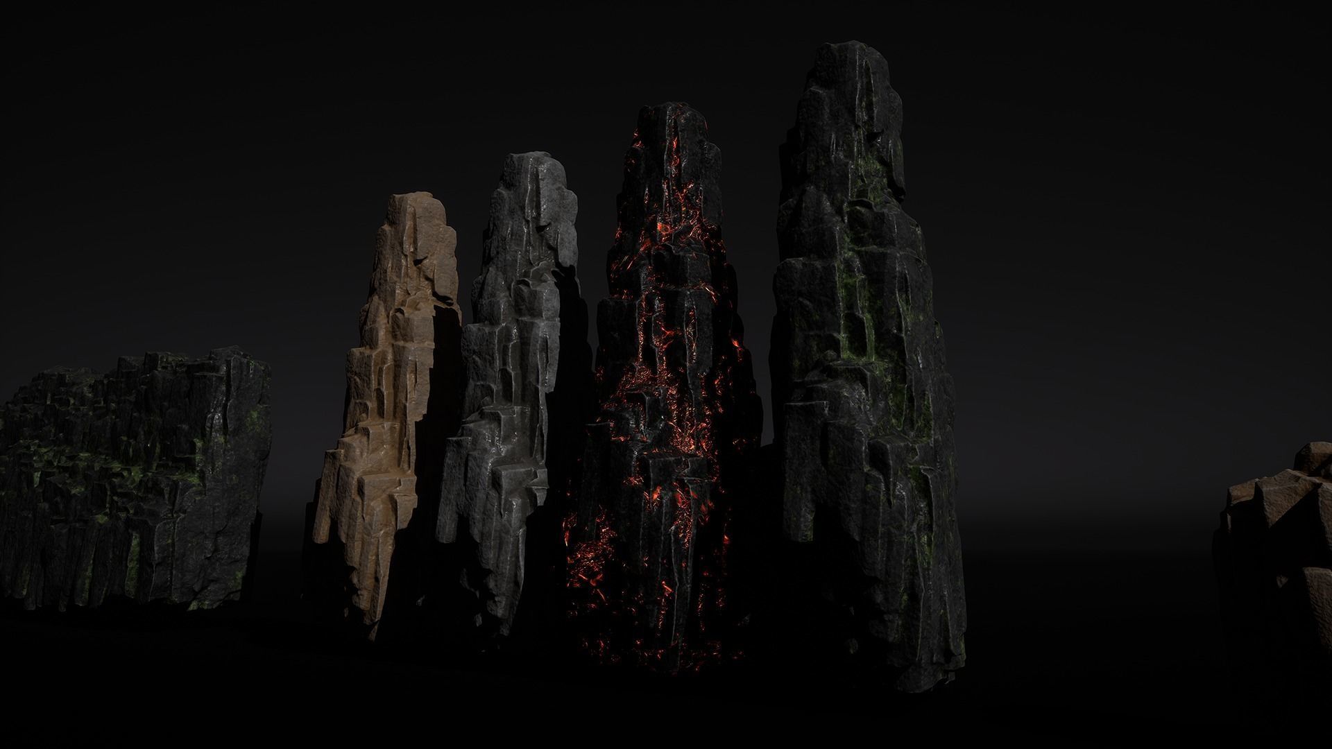 3D model Modular Mega Rock Pack - Granite VR / AR / low-poly | CGTrader