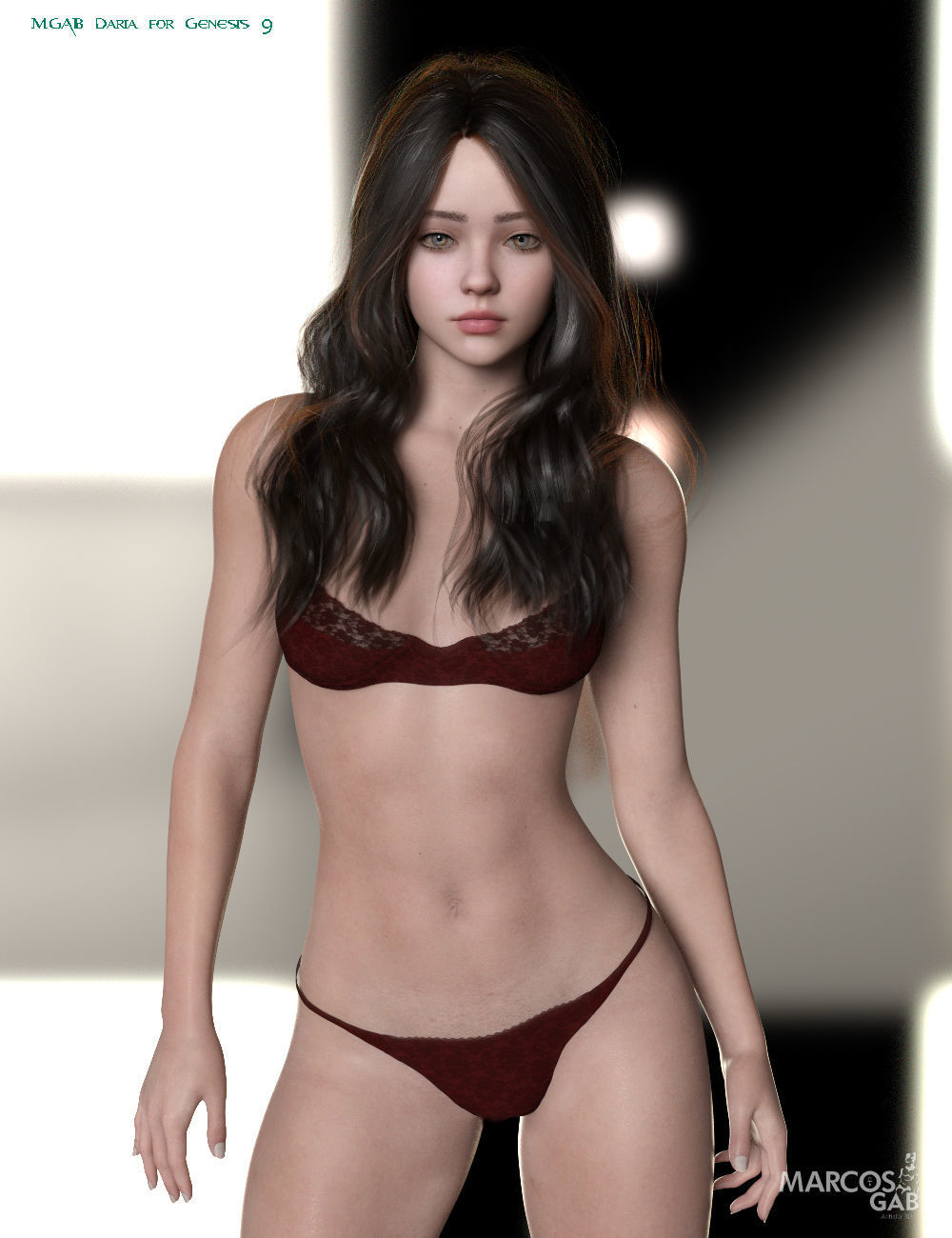 MGAB Daria for Genesis 9 3D model animated rigged | CGTrader