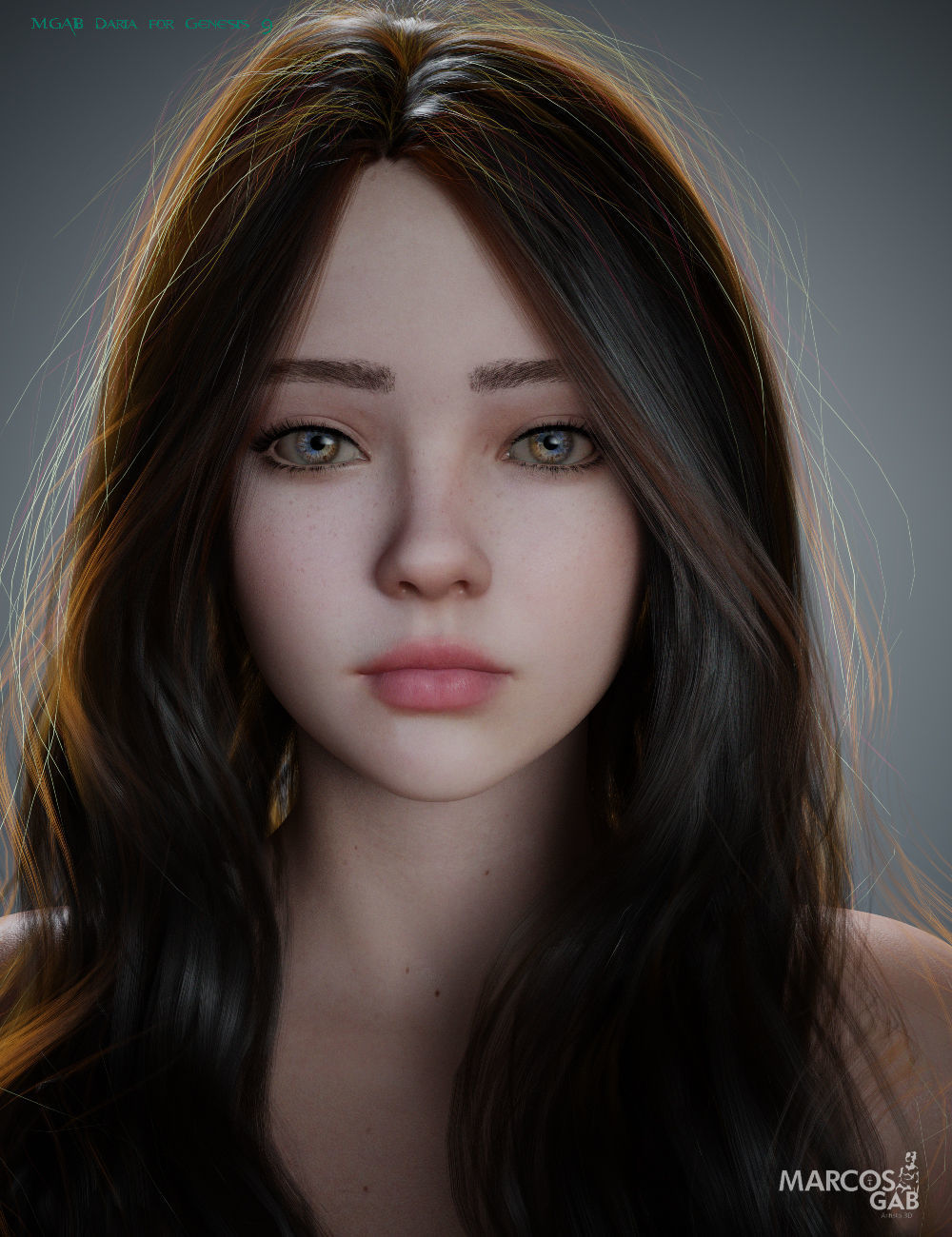 MGAB Daria for Genesis 9 3D model animated rigged | CGTrader