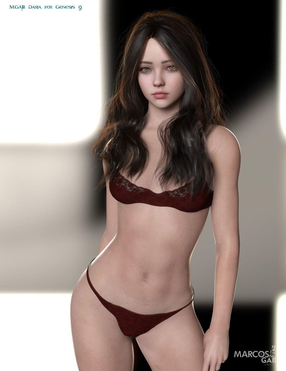 MGAB Daria for Genesis 9 3D model animated rigged | CGTrader
