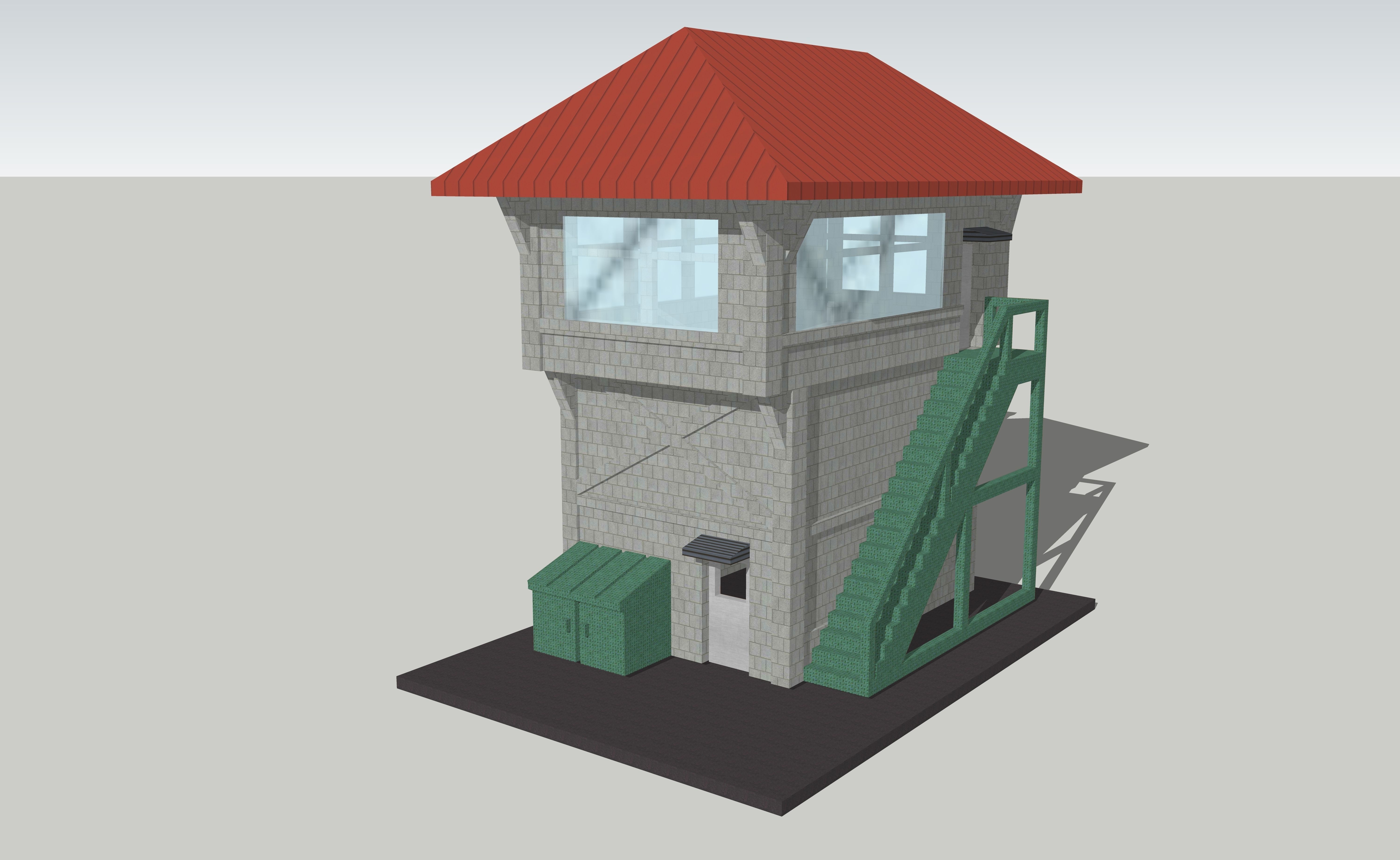 3D model Signal Tower Box for Station by Outland Models VR / AR / low ...