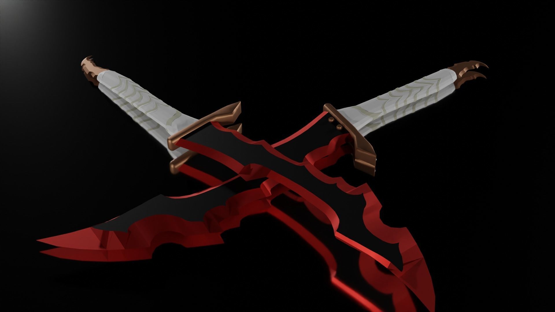 3D model The jinwoo daggers - Solo Leveling - Anime Daggers VR / AR ...