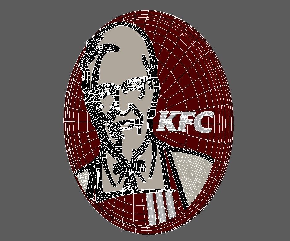 KFC 3D logo 3D model | CGTrader