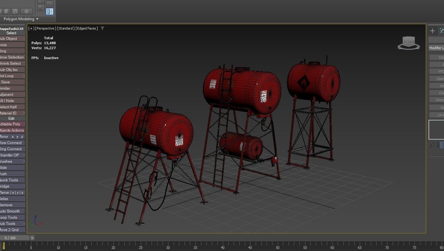 3D model Overhead Fuel Storage Tanks 3 Pakage VR / AR / low-poly | CGTrader