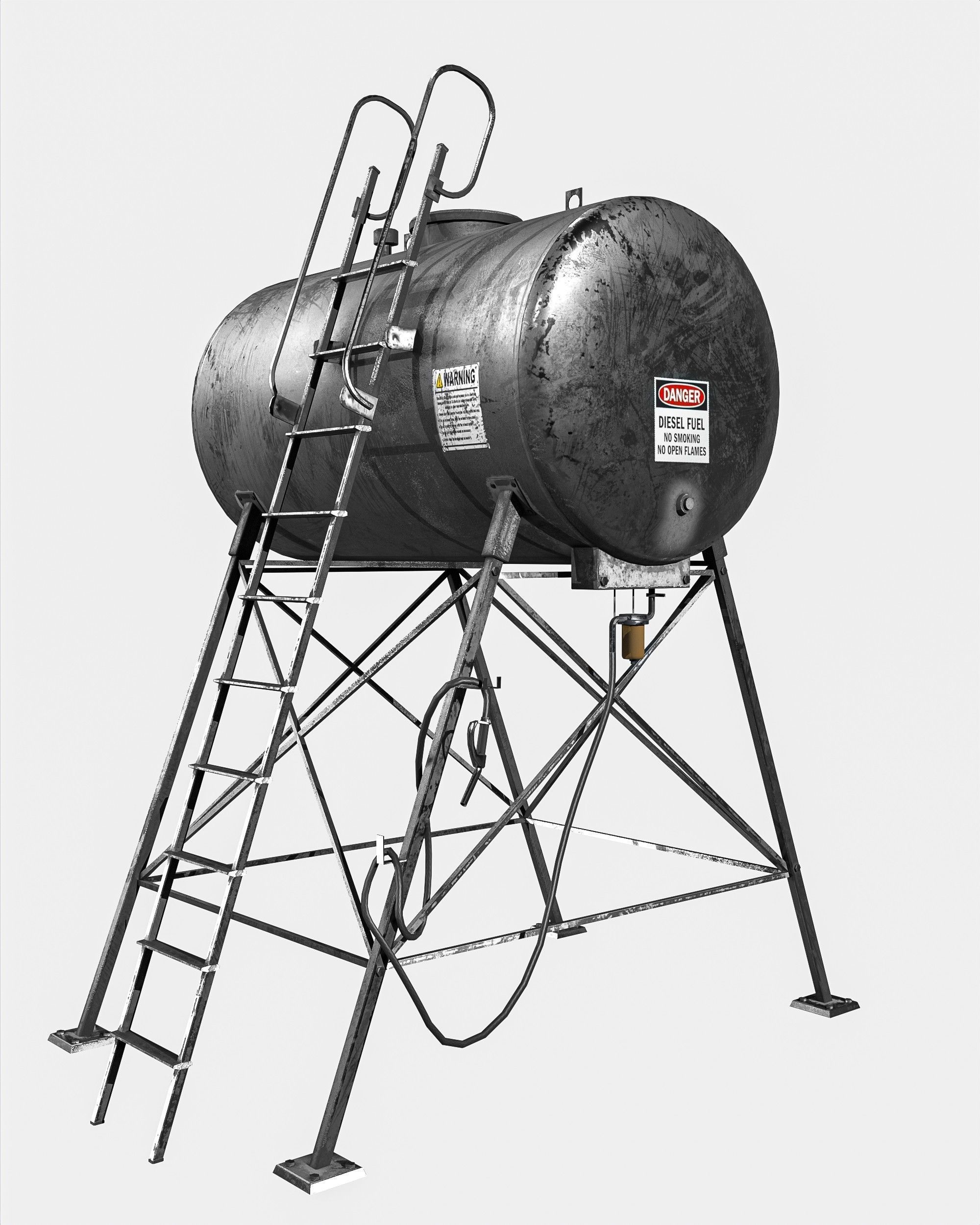 3D model Overhead Fuel Storage Tanks 3 Pakage VR / AR / low-poly | CGTrader