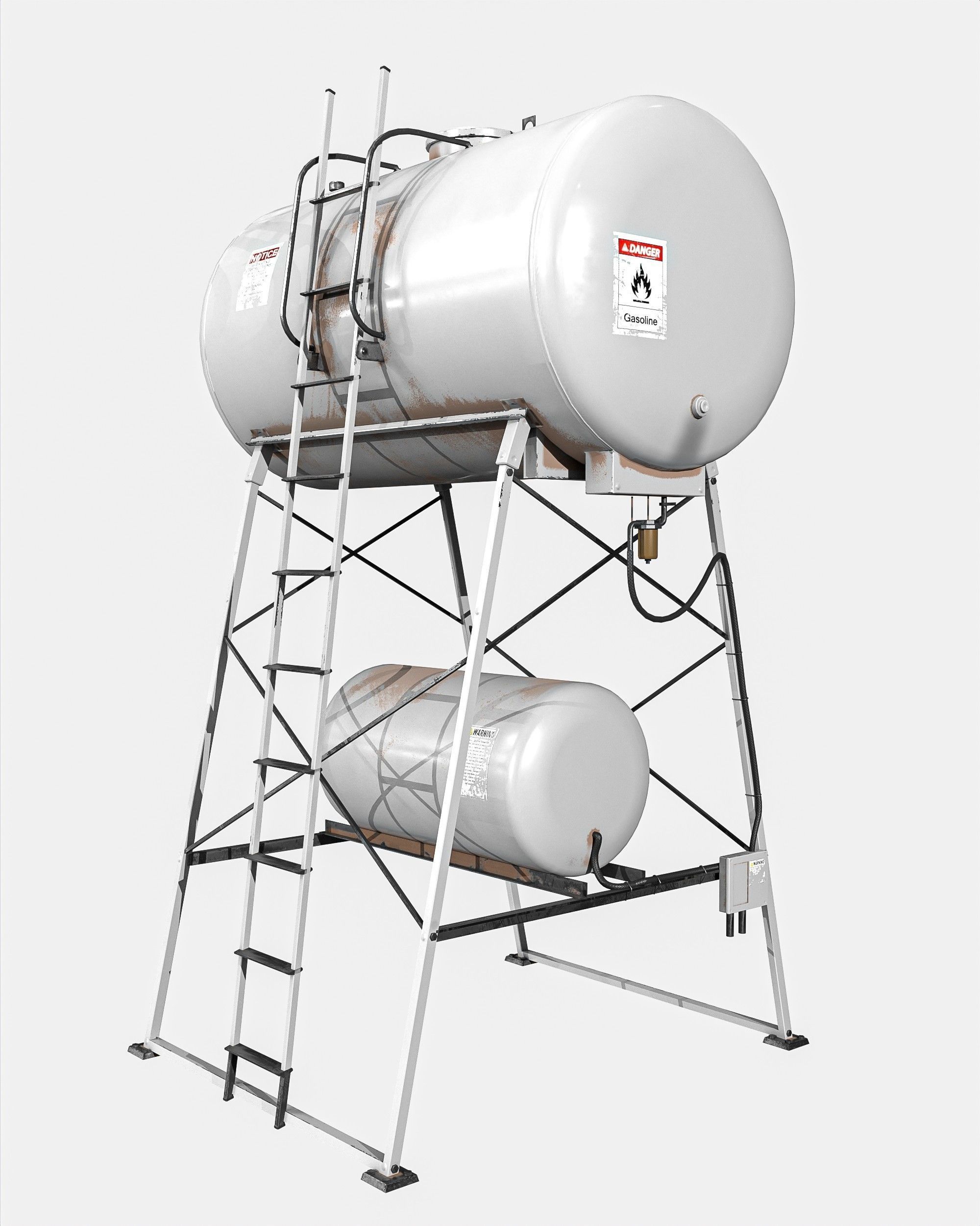 3D model Overhead Fuel Storage Tanks 3 Pakage VR / AR / low-poly | CGTrader