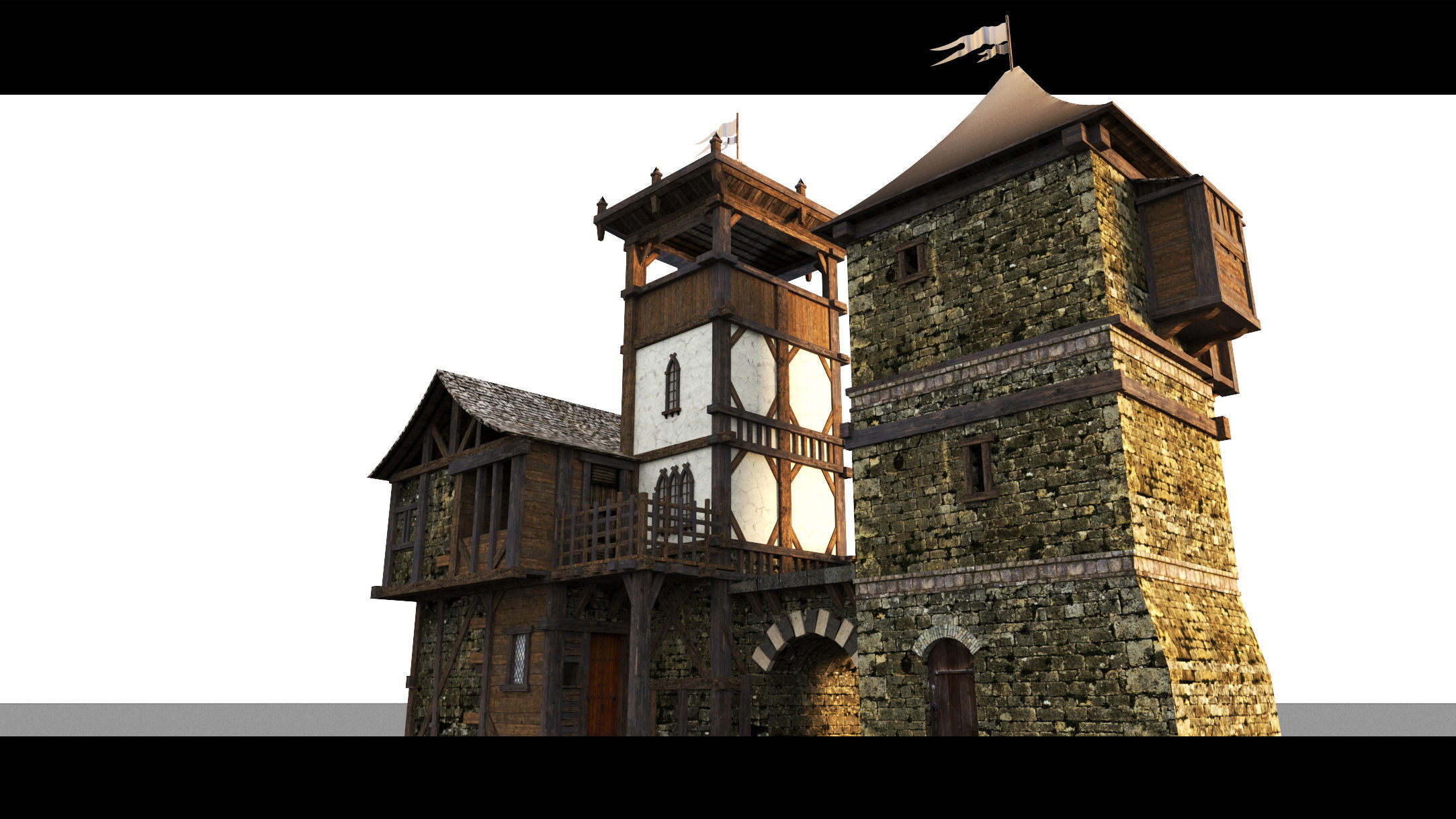 Medieval Gate- 3d Model 3D model | CGTrader
