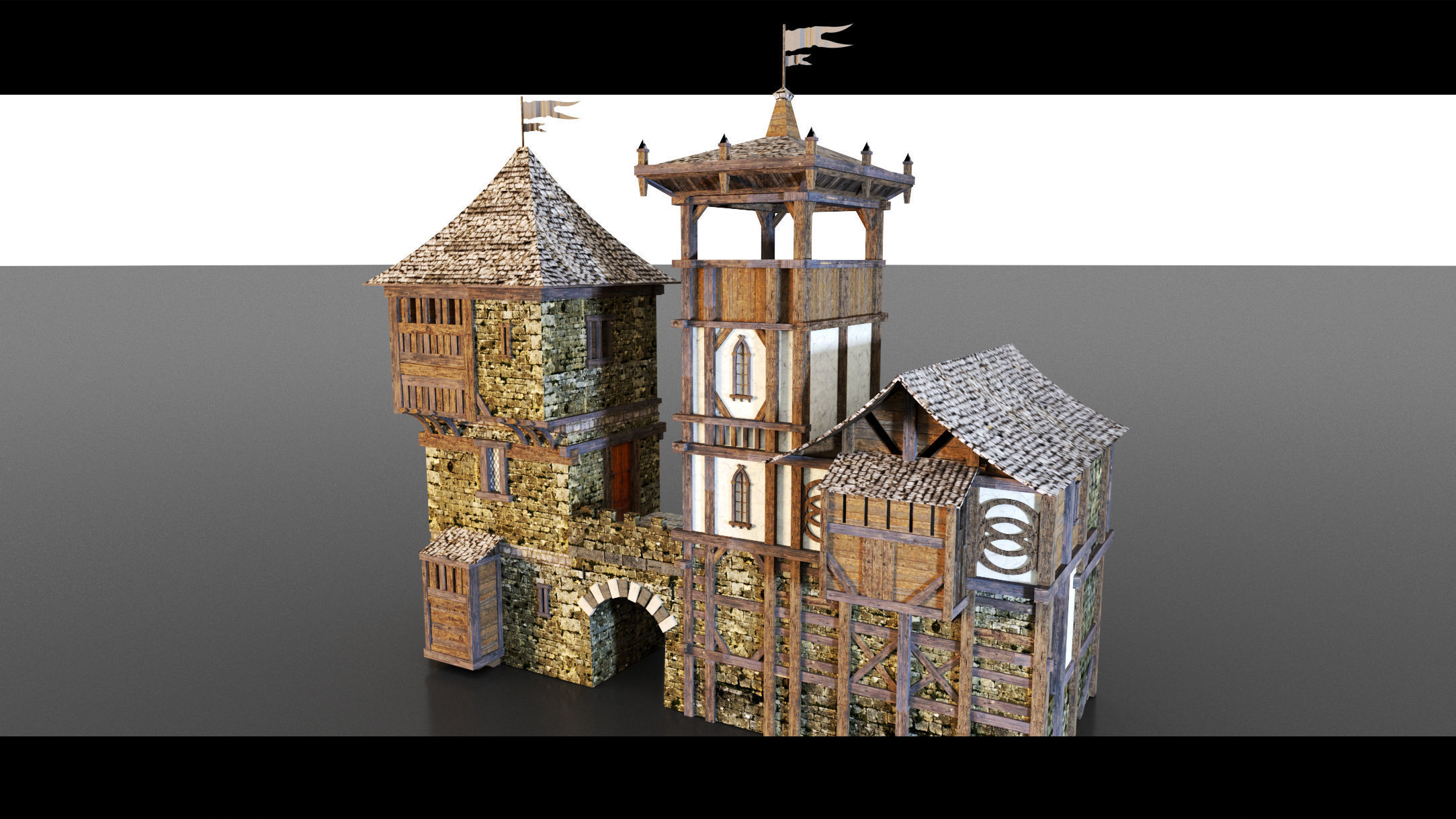 Medieval Gate- 3d Model 3D model | CGTrader