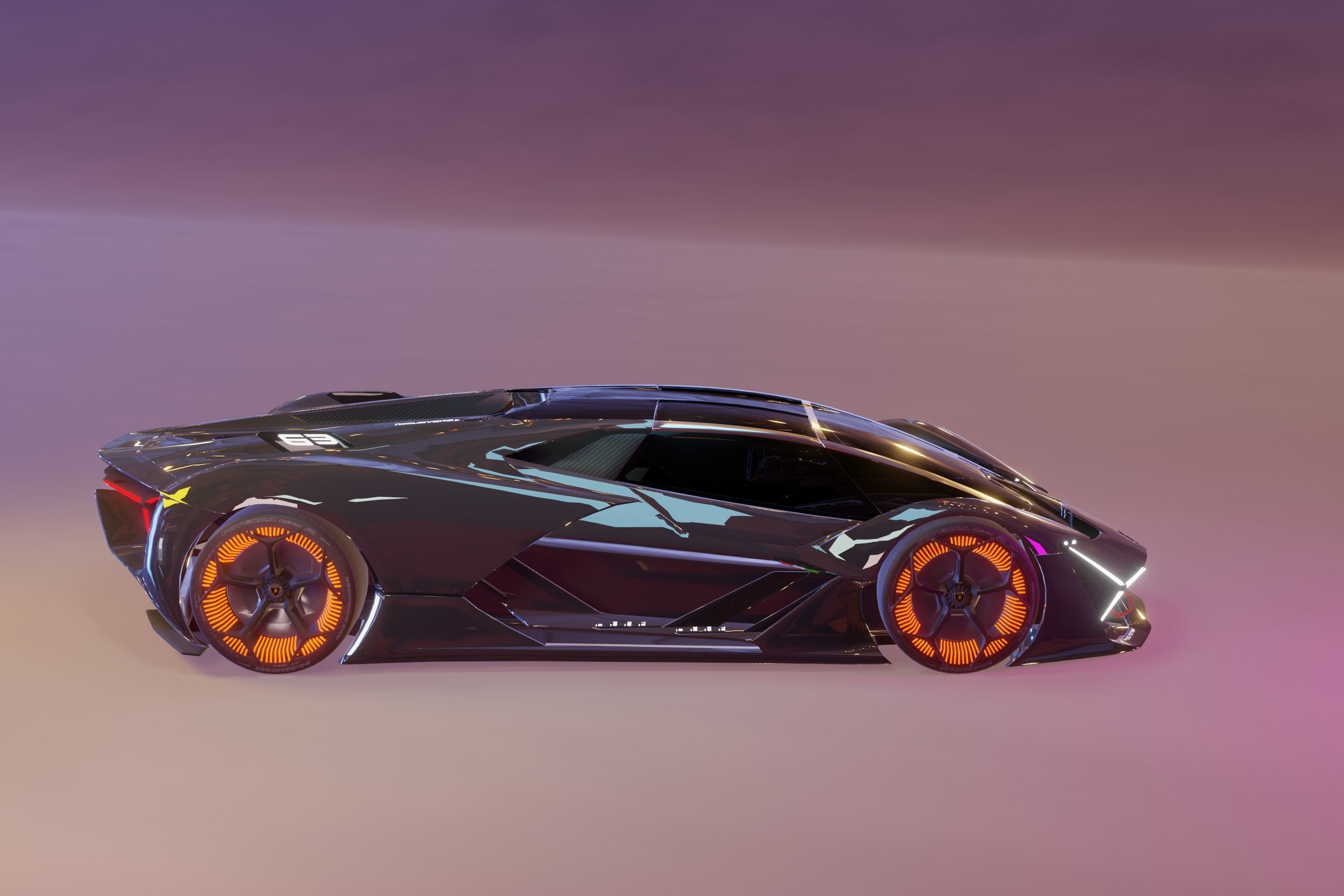 3D model black Car 3D Blender File 3D model 3D model VR / AR / low-poly ...