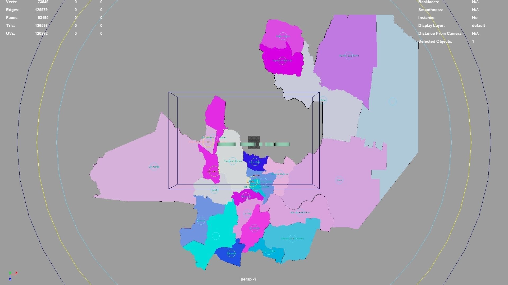 Salta Argentina map region geography political geographic 3D model ...