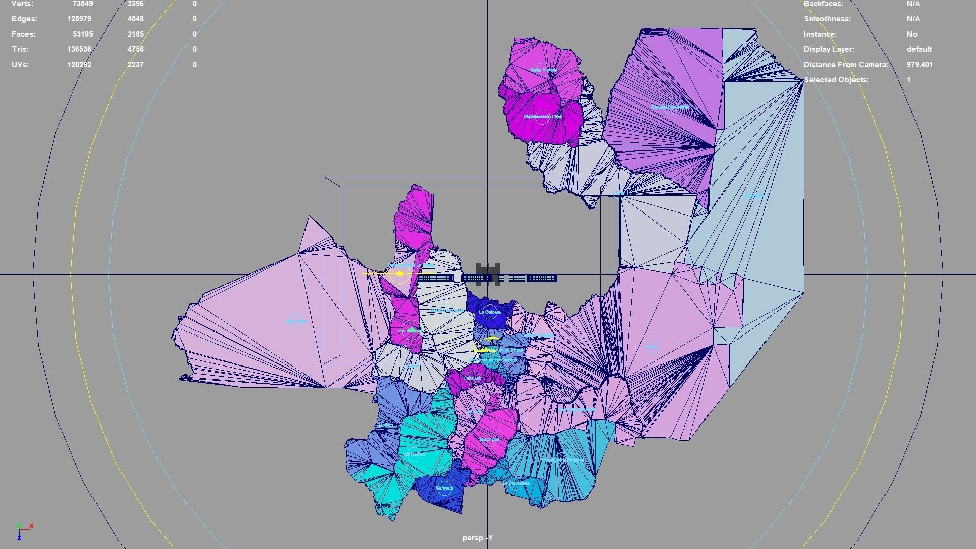 Salta Argentina map region geography political geographic 3D model ...