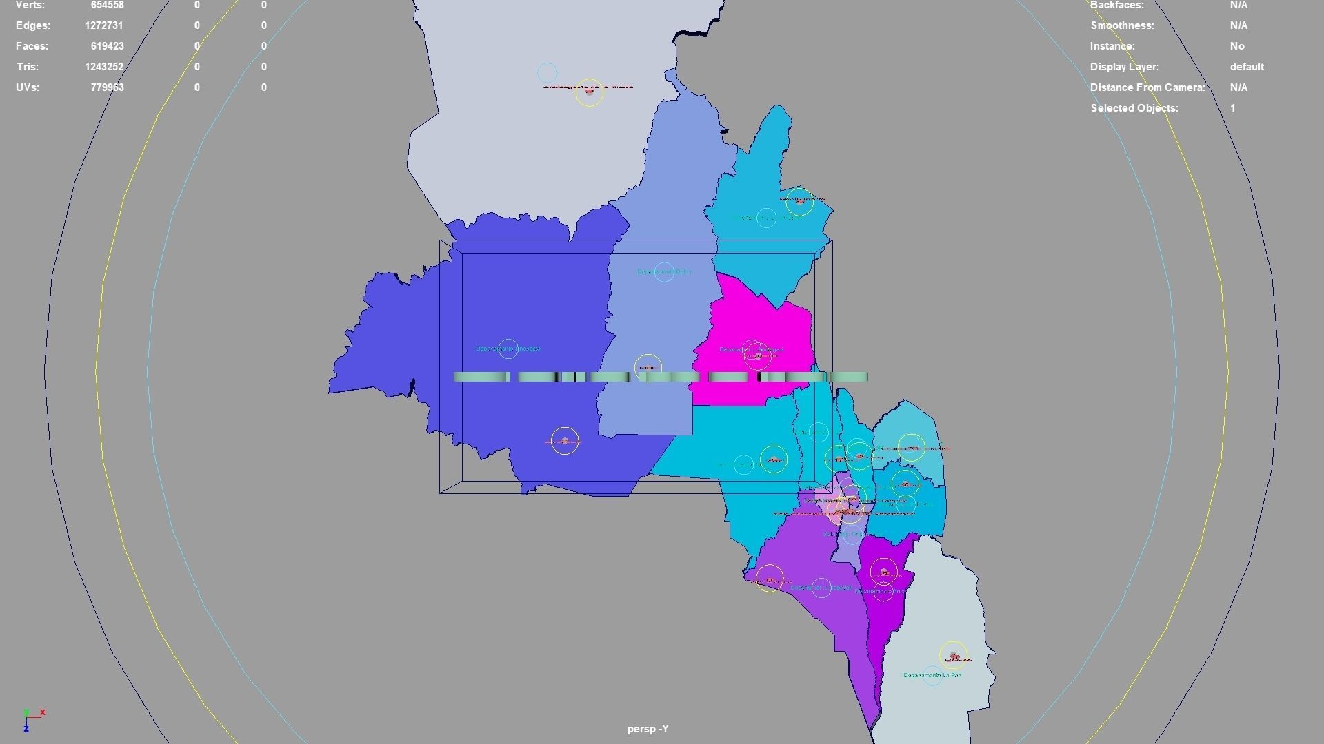 Catamarca Argentina map region geography political geographic 3D model ...