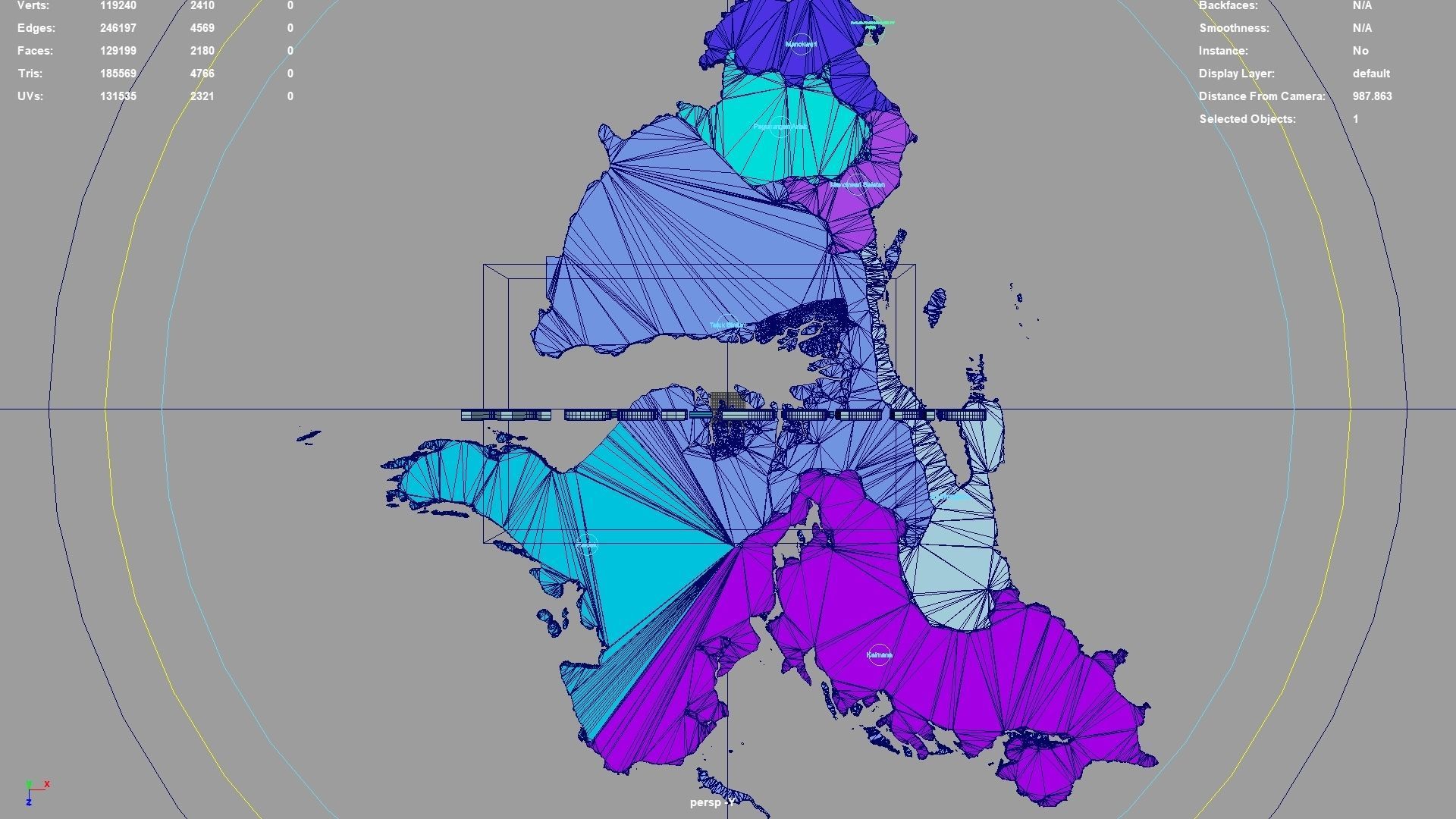 West Papua Western New Guinea Indonesia map region geography 3D model ...