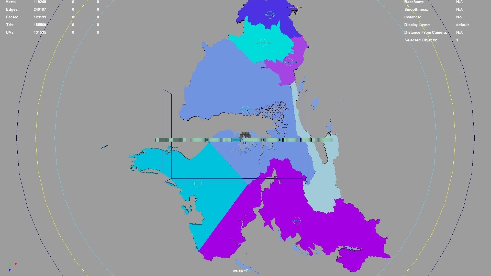 West Papua Western New Guinea Indonesia map region geography 3D model ...