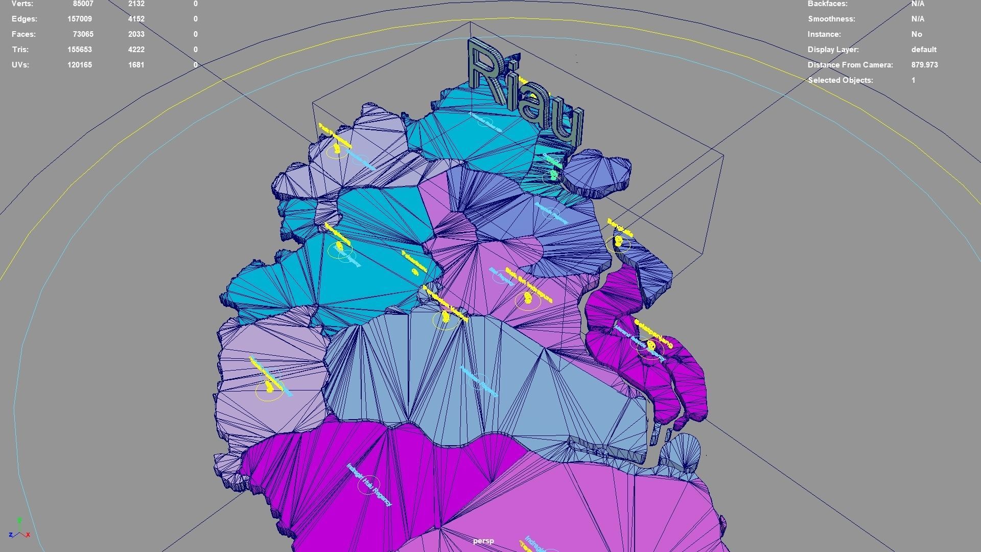 Riau Sumatra Indonesia map region geography political 3D model rigged ...