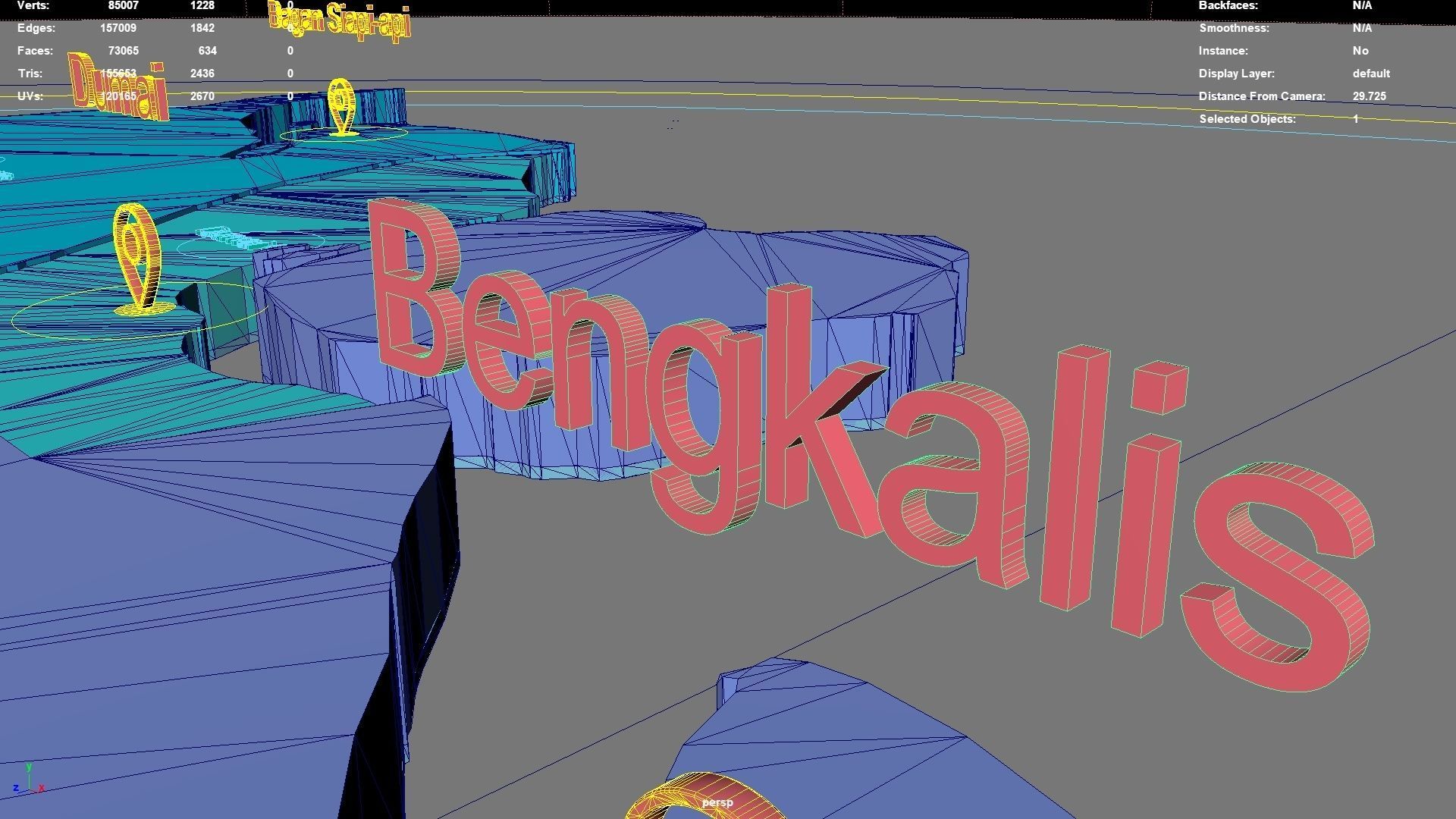 Riau Sumatra Indonesia map region geography political 3D model rigged ...