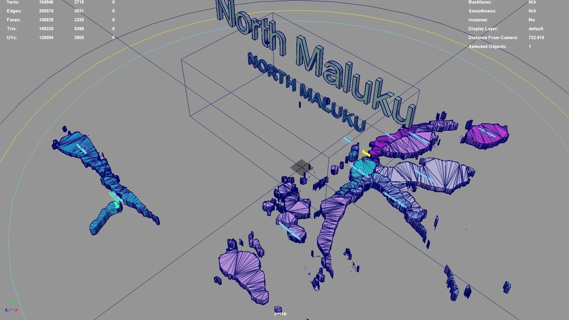 North Maluku Maluku Indonesia map region geography political 3D model ...