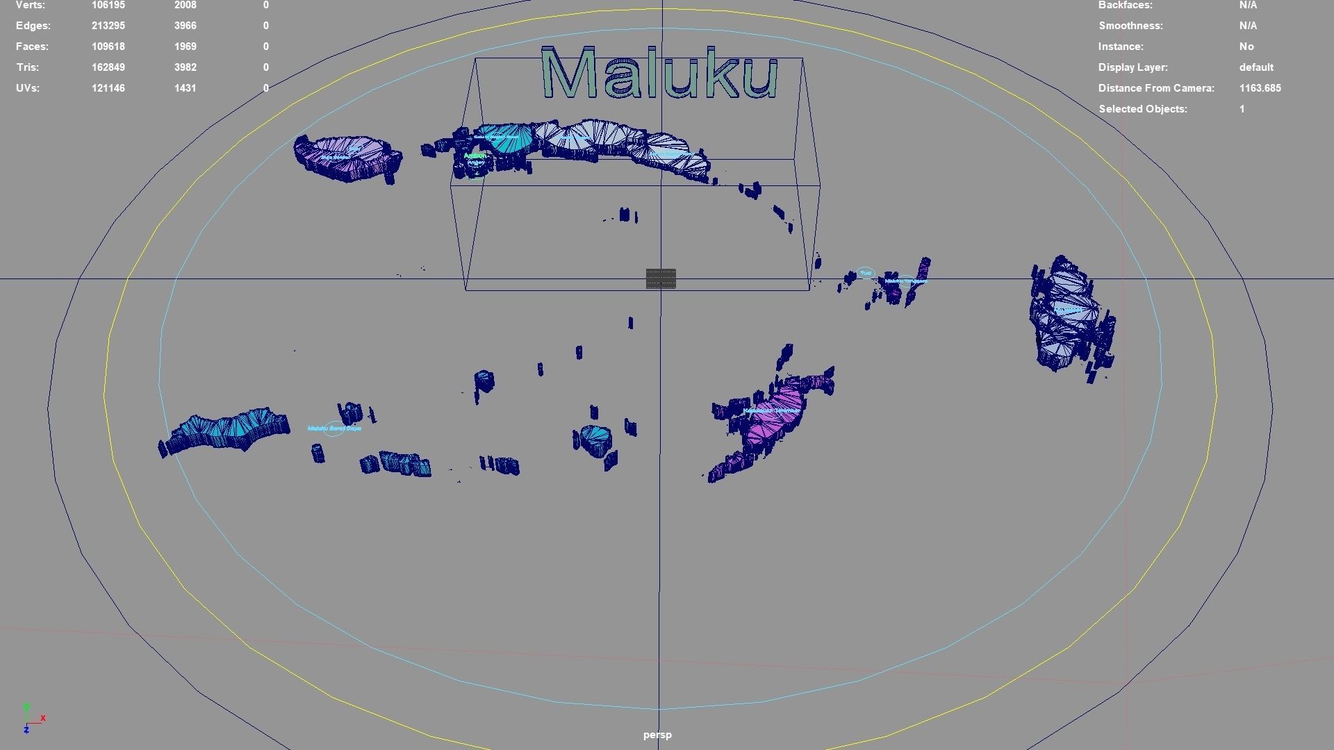 Maluku Maluku Indonesia map region geography political 3D model rigged ...