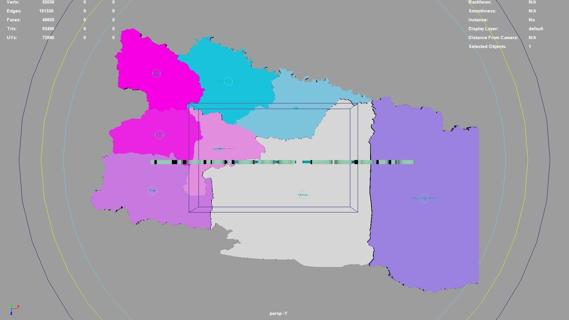 Highland Papua Western New Guinea Indonesia map region 3D model rigged ...