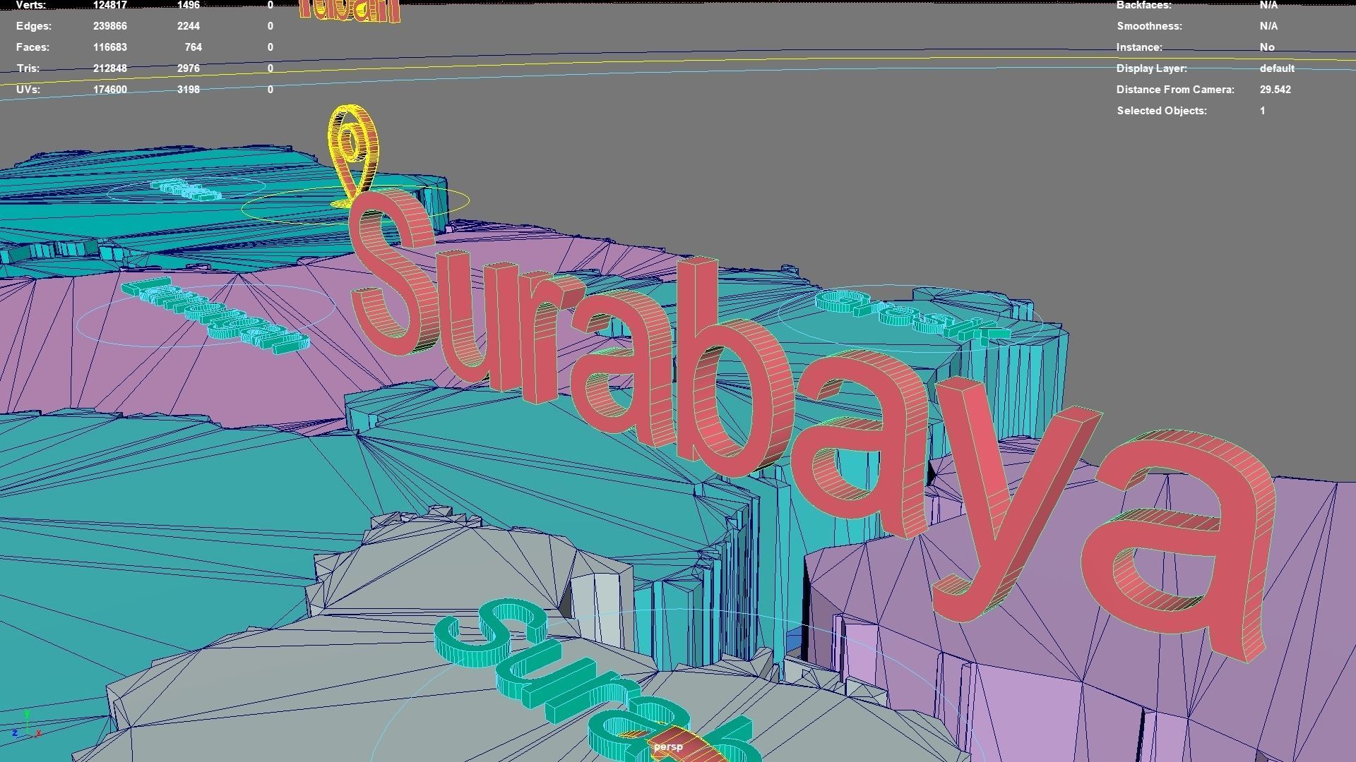 East Java Java Indonesia map region geography political 3D model rigged ...