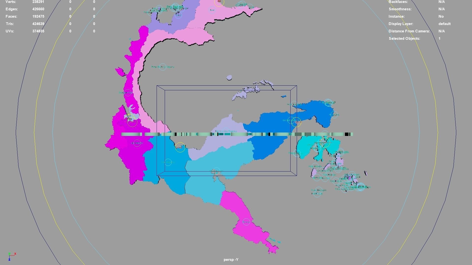 Central Sulawesi Sulawesi Indonesia map region geography 3D model ...
