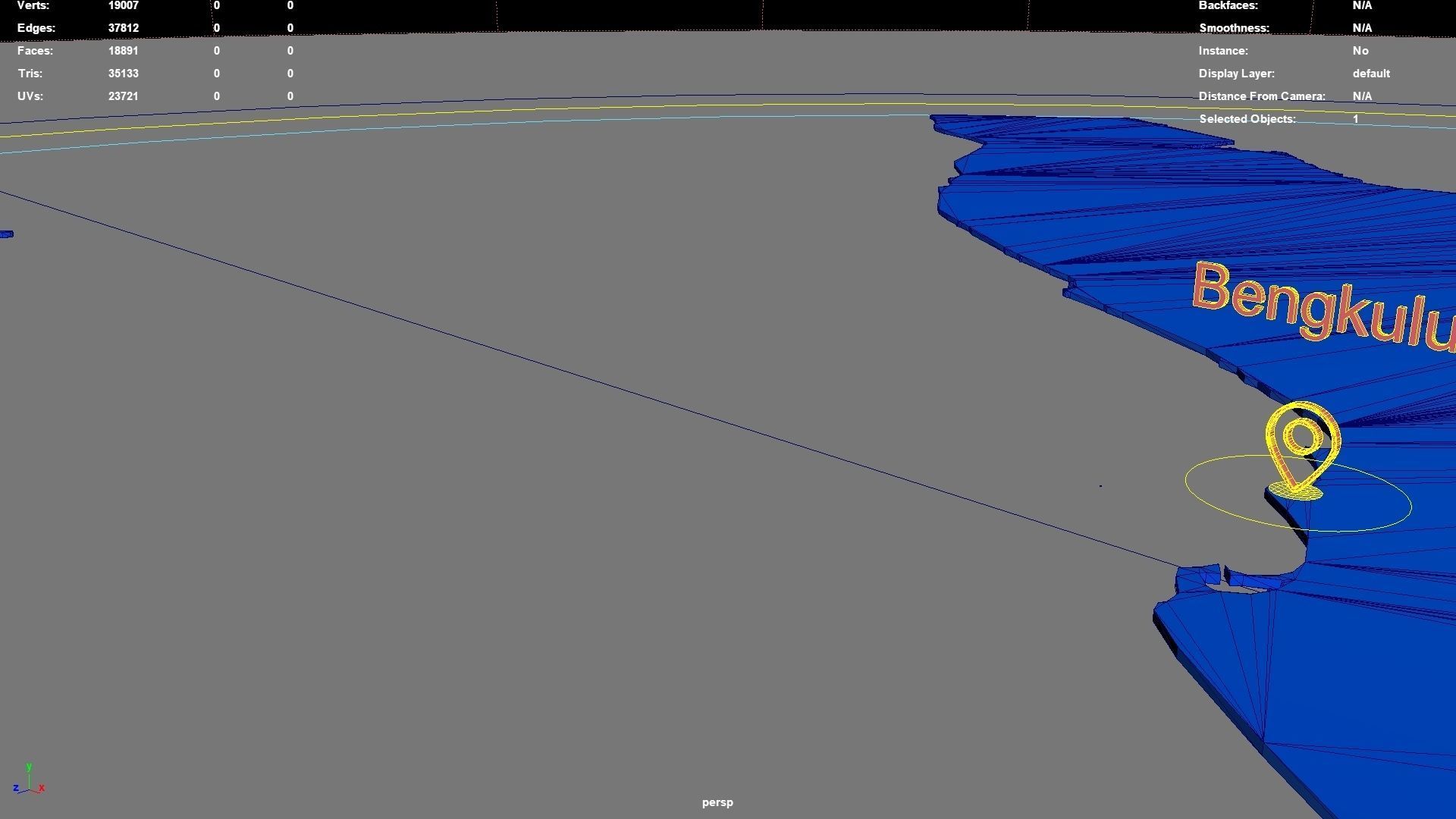 Bengkulu Sumatra Indonesia map region geography political 3D model ...