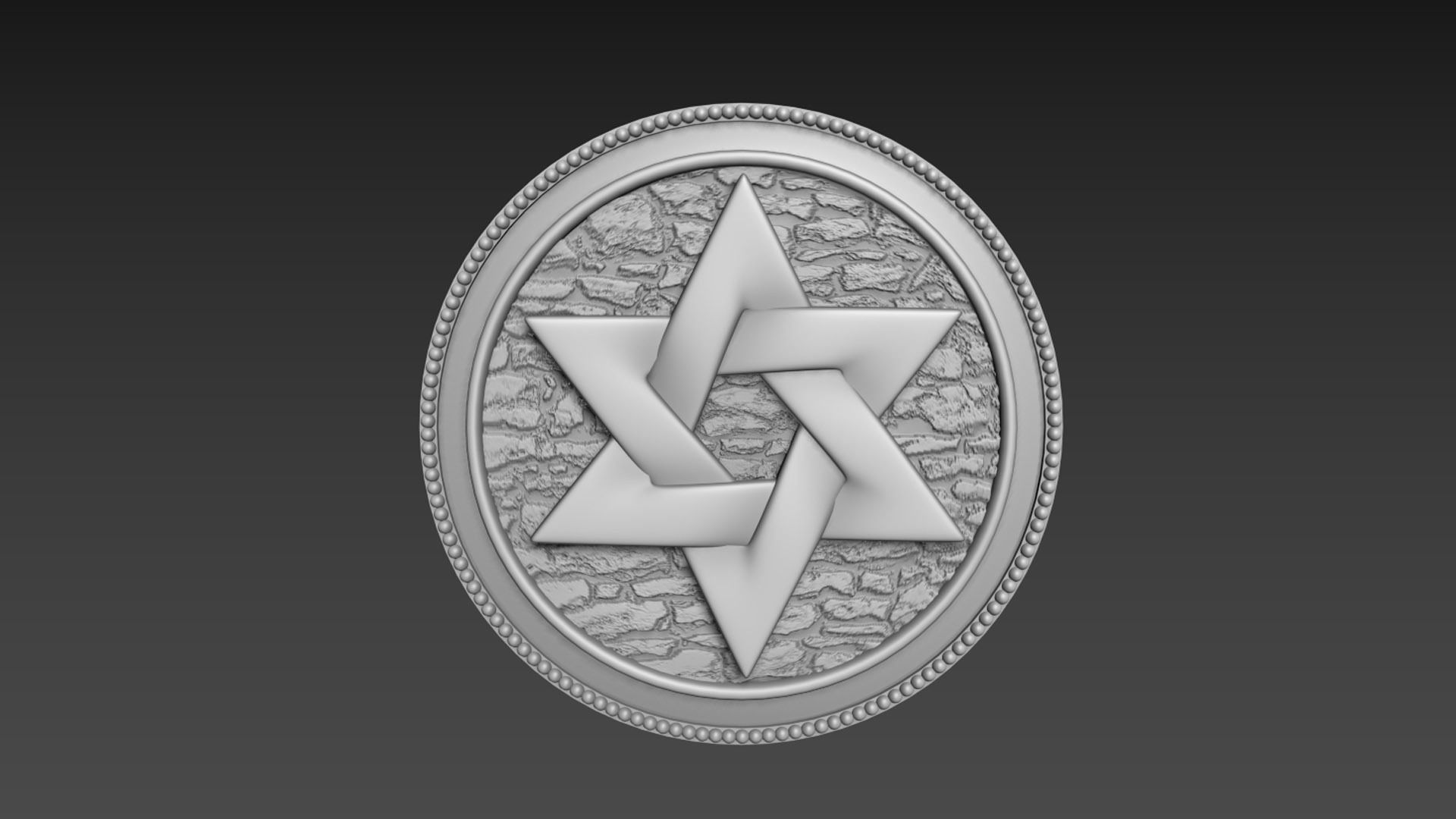 Star of David Bas-Relief 3D model | CGTrader