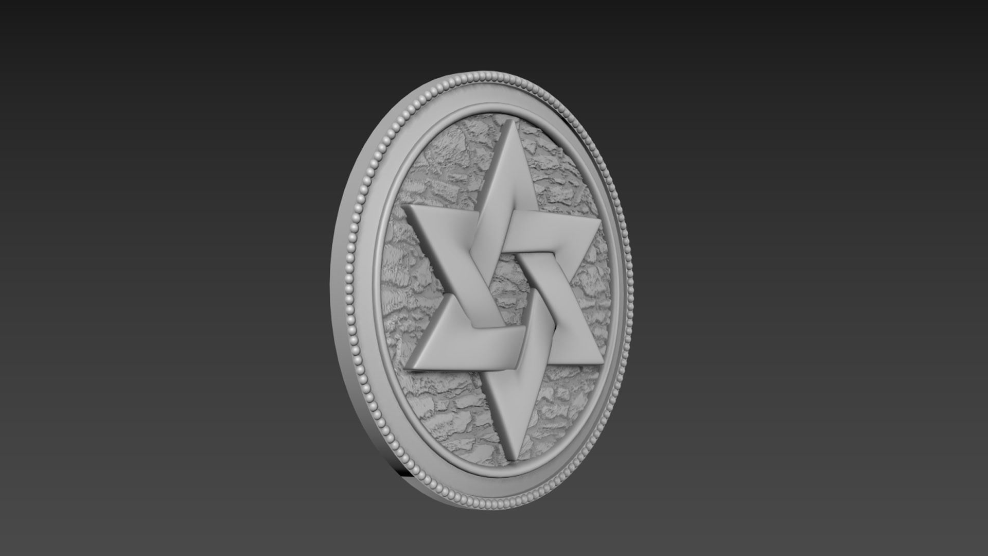 Star of David Bas-Relief 3D model | CGTrader