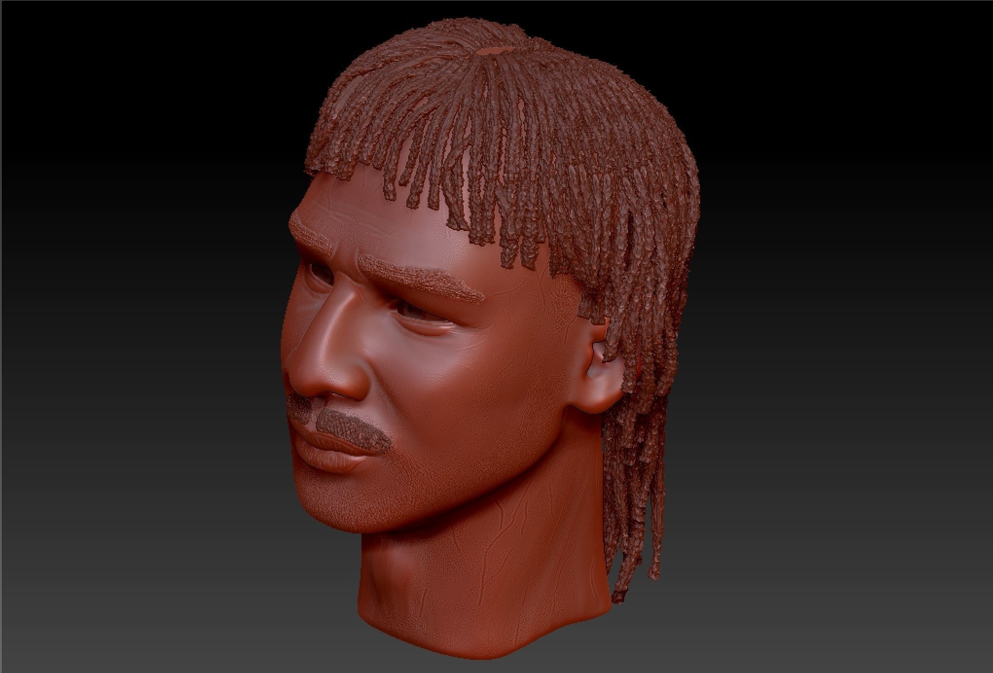 Ruud Gullit figure portrait 3D model 3D model 3D printable | CGTrader