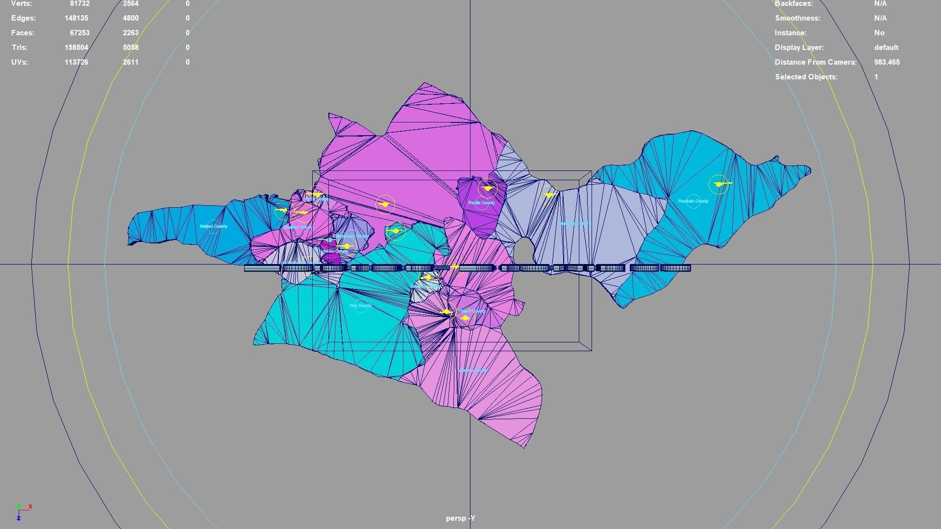 Tehran Province Iran map region geography political geographic 3D model ...
