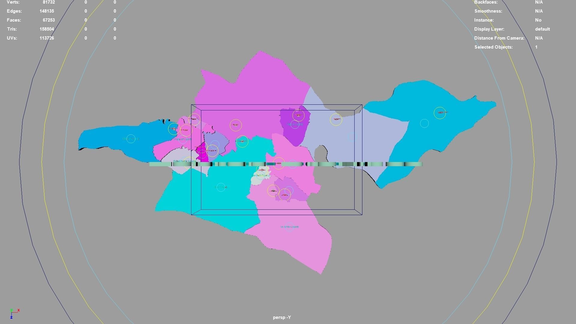 Tehran Province Iran map region geography political geographic 3D model ...