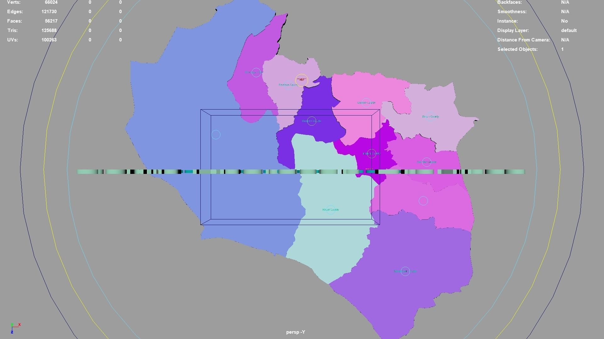 South Khorasan Province Iran map region geography political 3D model ...