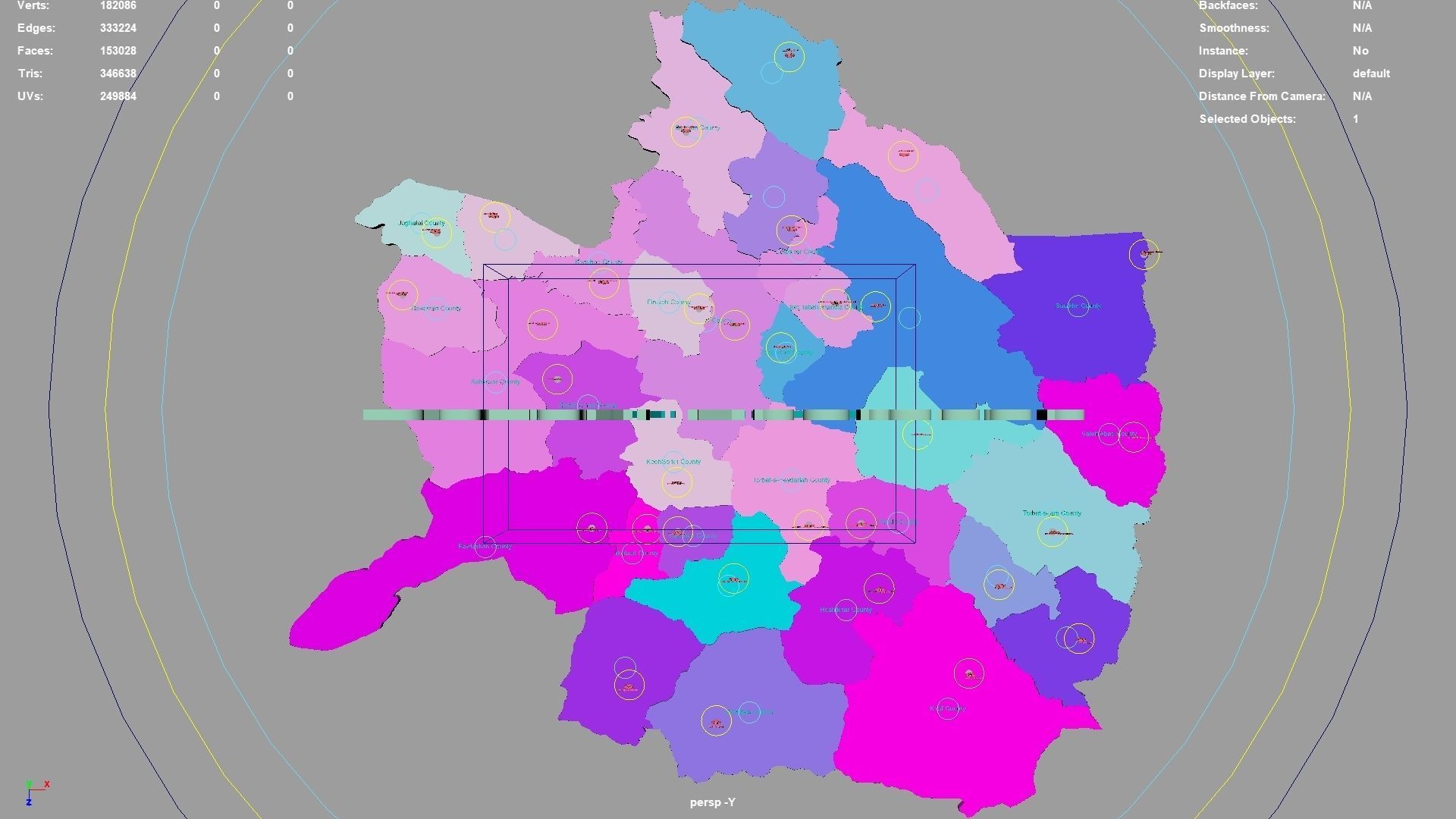 Razavi Khorasan Iran map region geography political geographic 3D model rigged | CGTrader