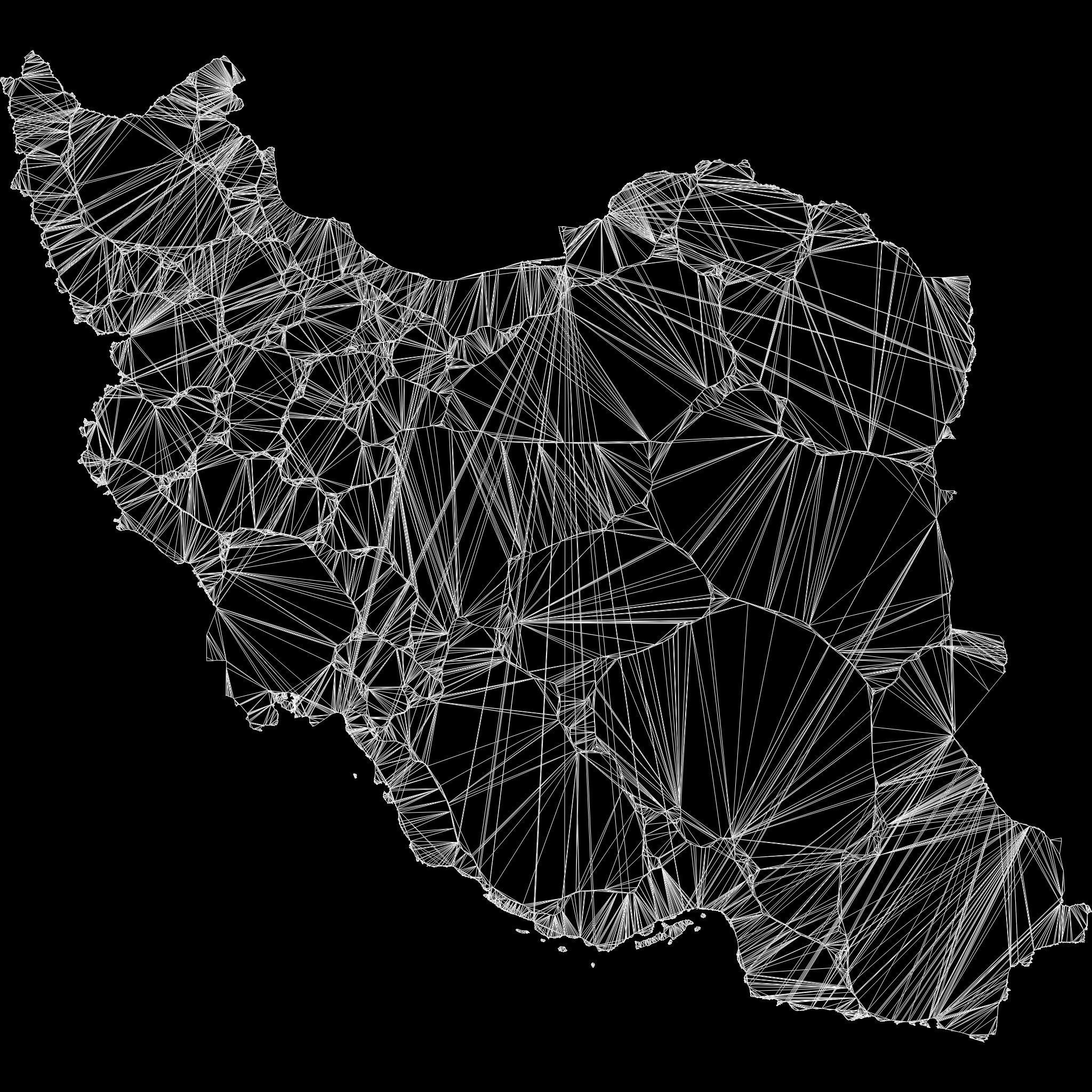Iran map region geography political geographic administrative 3D model ...