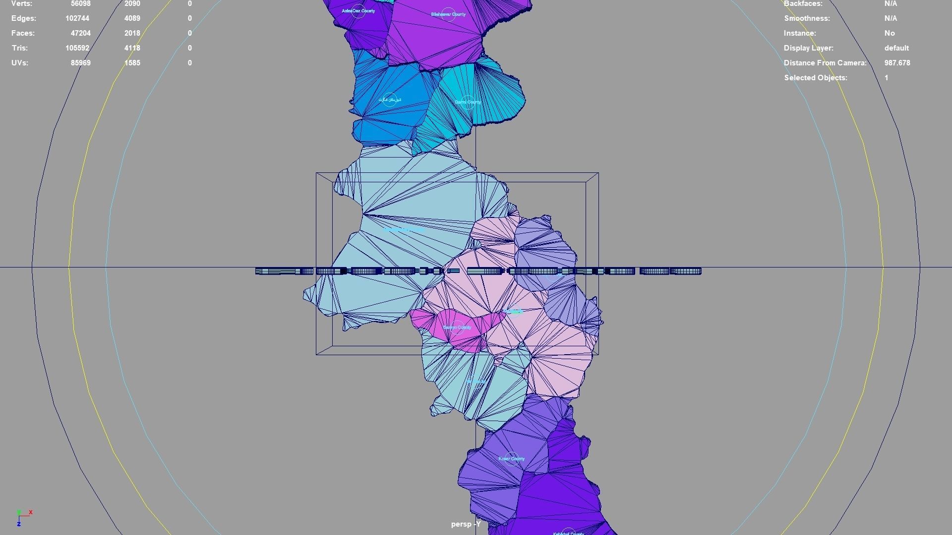 Ardabil Province Iran map region geography political geographic 3D ...