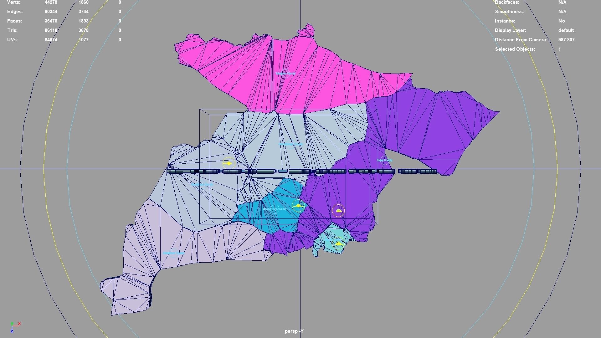 Alborz Province Iran map region geography political geographic 3D model ...