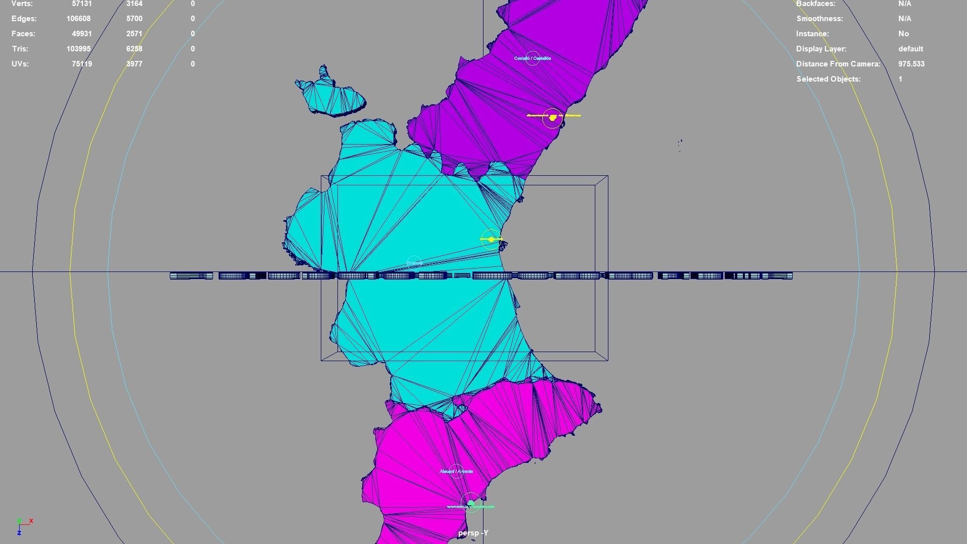 Valencian Community Spain map region geography political 3D model ...
