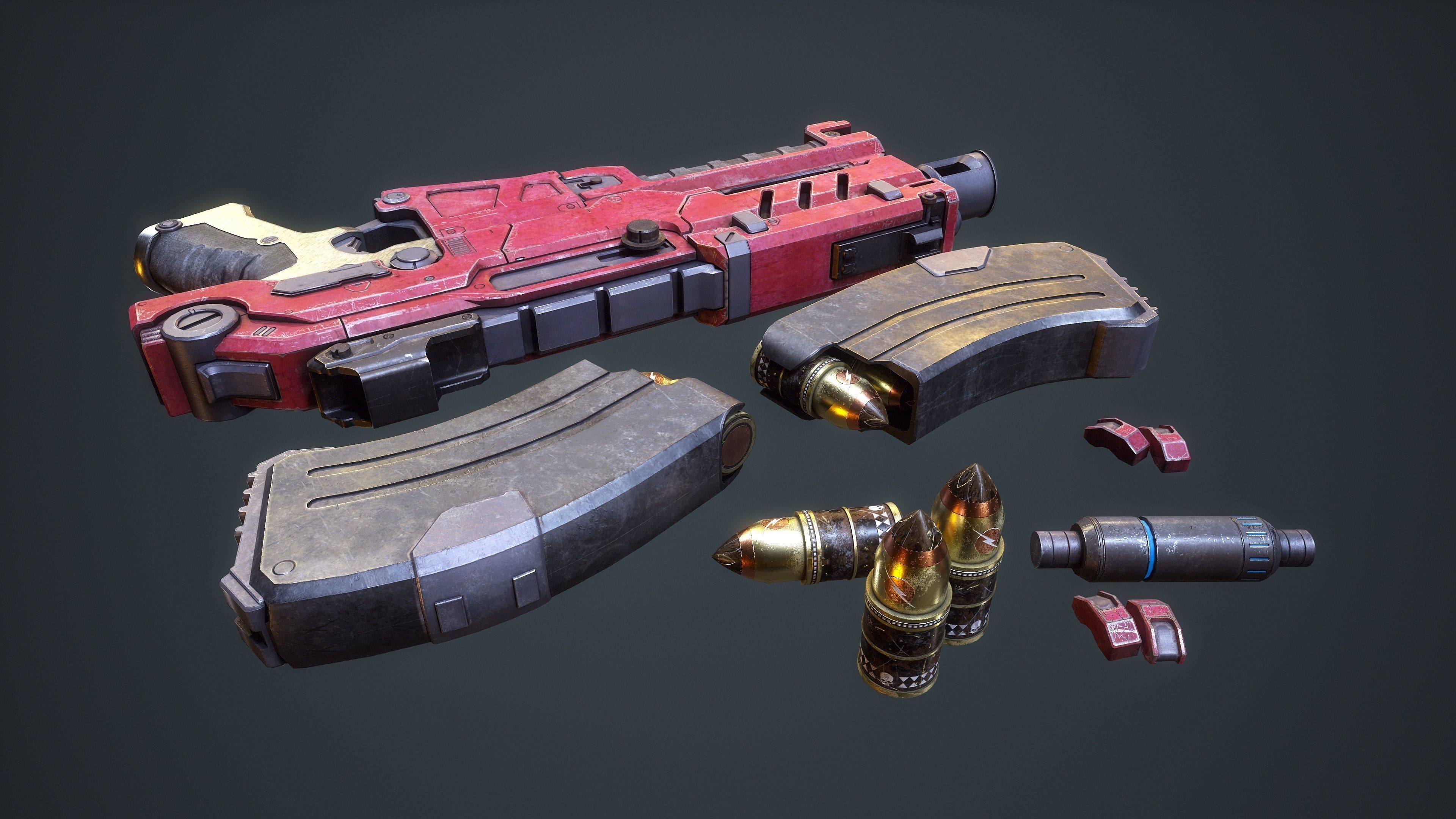 Bolter - Warhammer 40k - game ready - LP free VR / AR / low-poly 3D ...